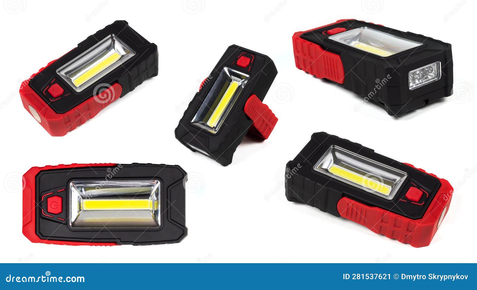 A Set of Several Pocket Portable Flashlights from Different Angles View ...