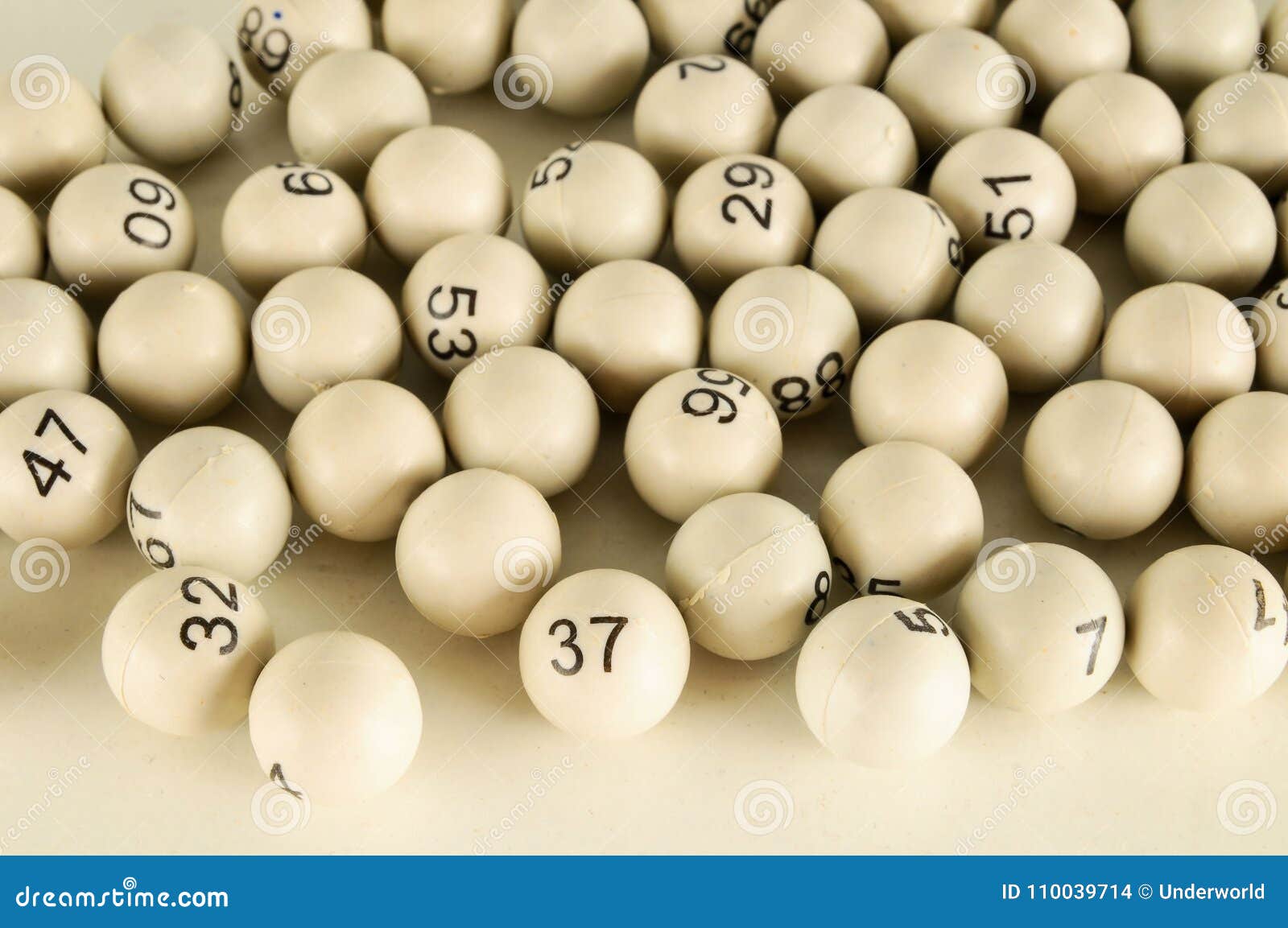 Set of several bingo balls stock photo. Image of plastic - 110039714