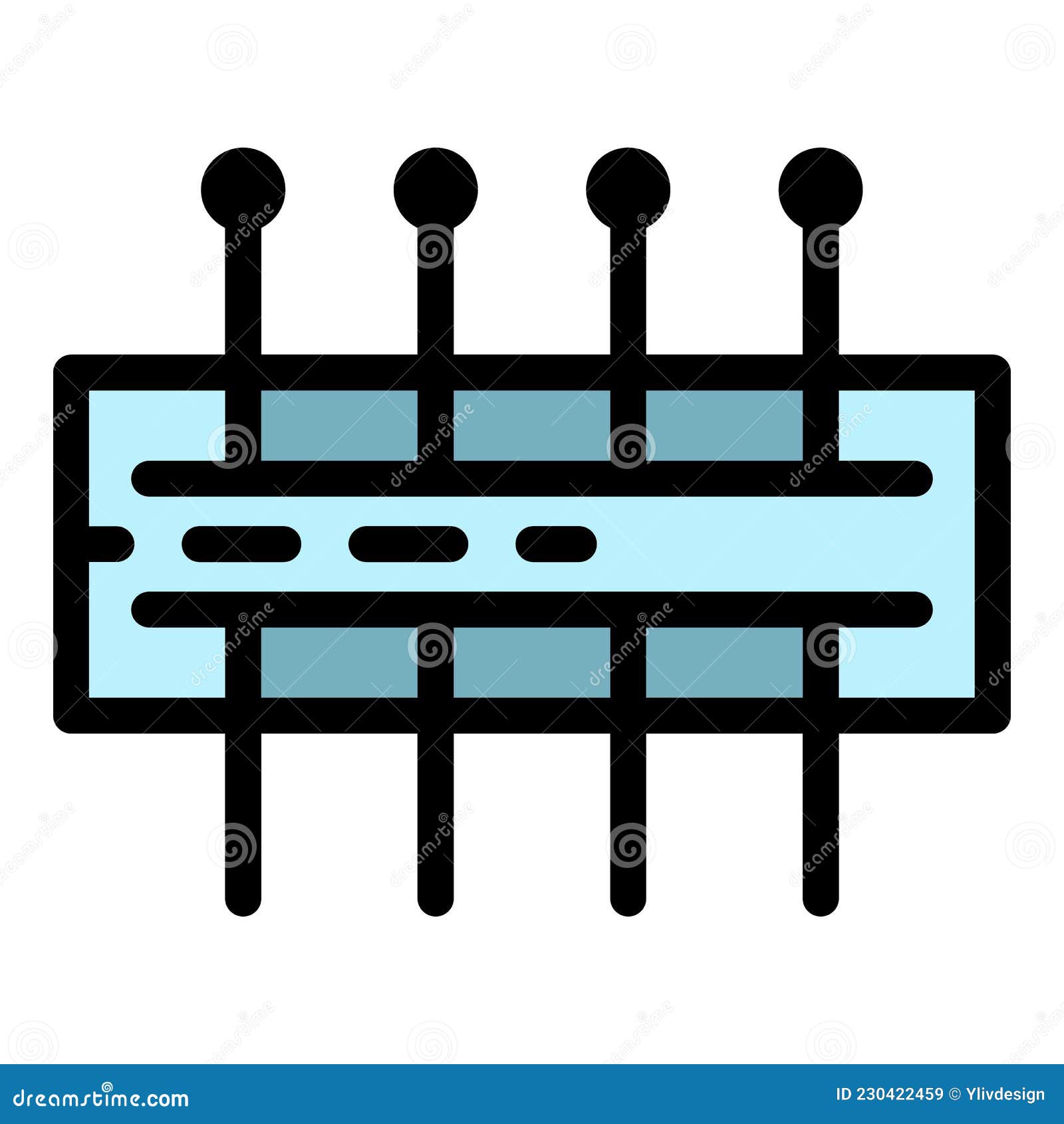Set of Sewing Pins Icon Color Outline Vector Stock Vector ...