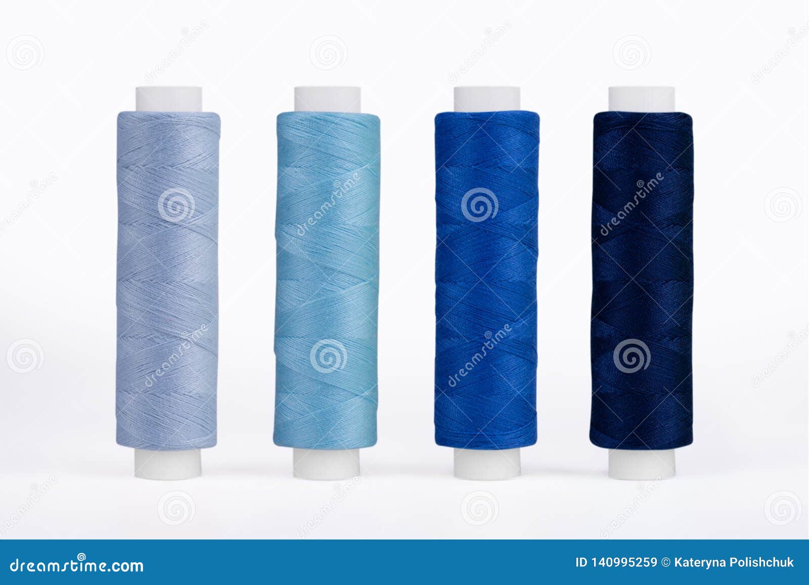 Set of Sewing Thread Coils Isolated on White Stock Image - Image of ...