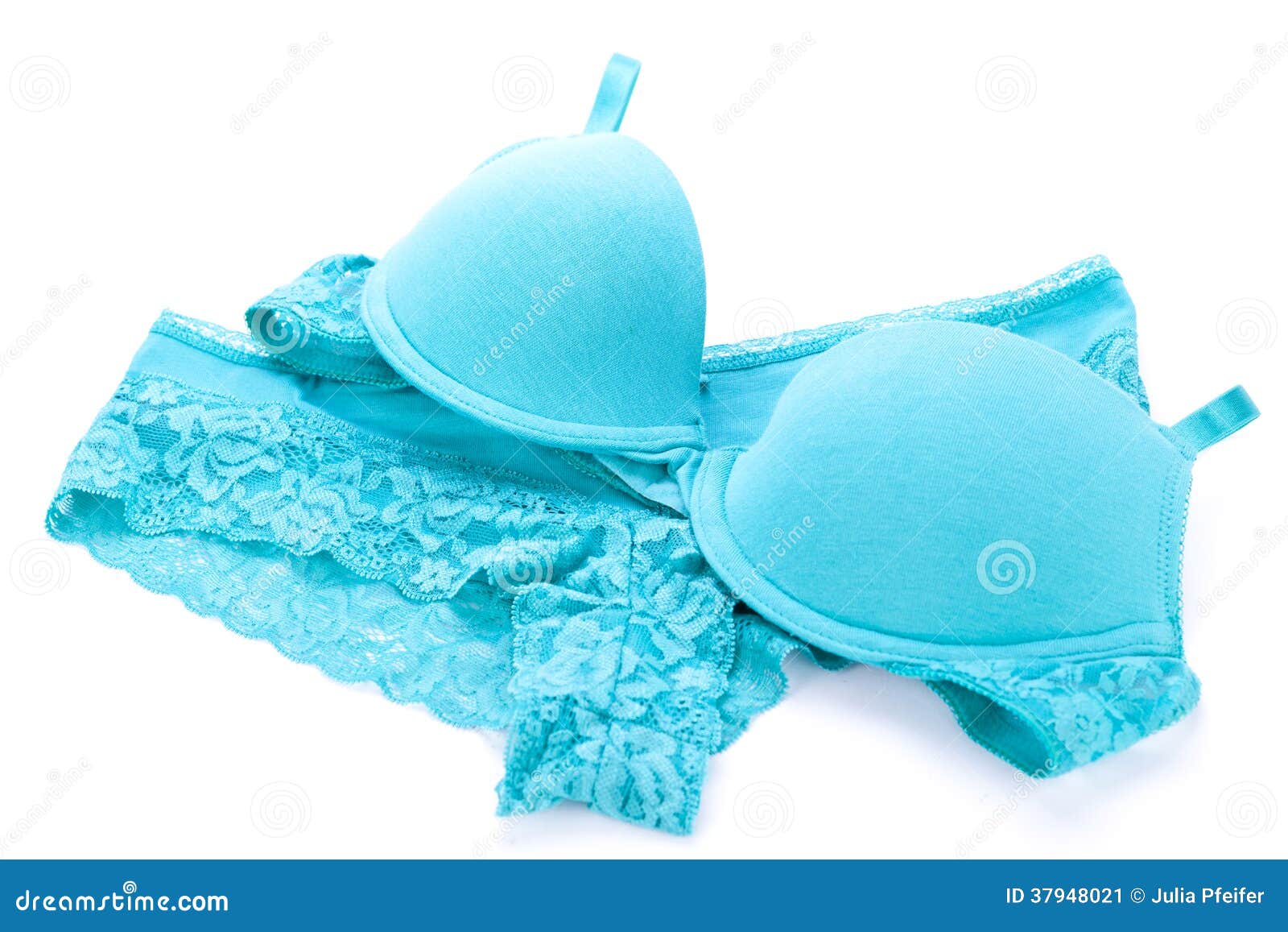 Set of Turquoise Blue Lingerie Stock Image - Image of breasts, lacy ...