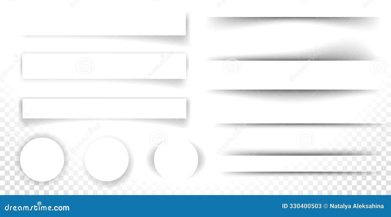Set of Shadow Dividers and Frame, Vector Design Elements Stock ...