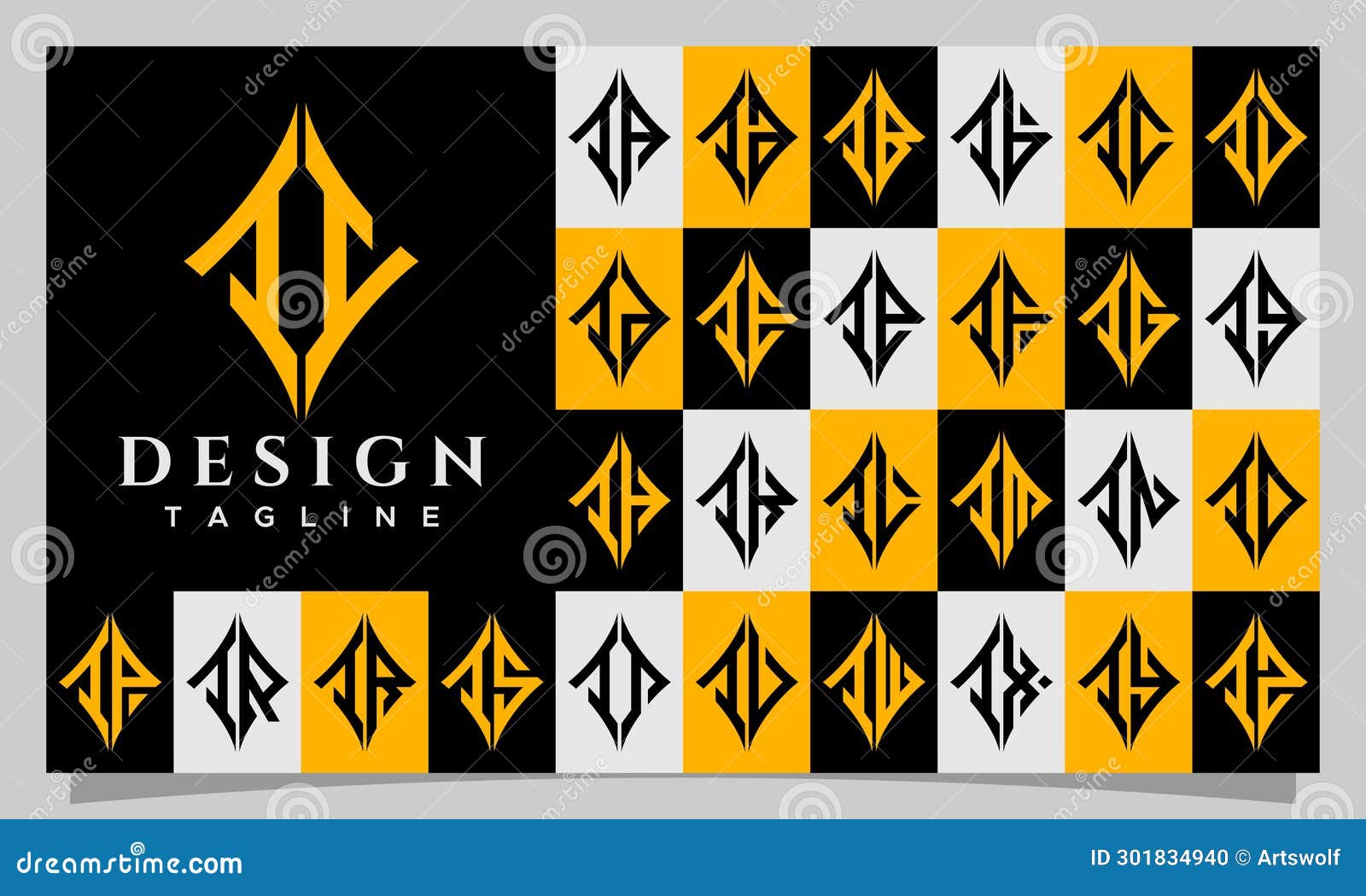 Set of Sharp Abstract Rhombus Letter I II Logo Design Stock Vector ...