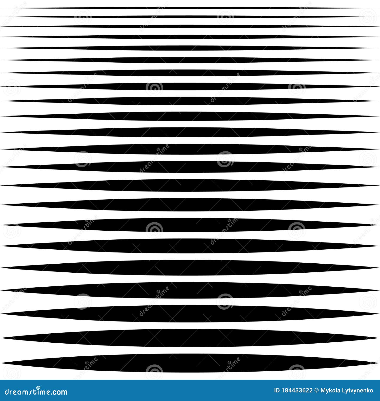 Set of Sharp Horizontal Lines Different Profile Thickness, Vector ...