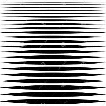 Set of Sharp Horizontal Lines Different Profile Thickness, Vector ...