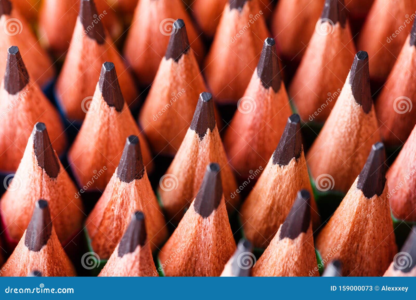 Set of Sharpened Pencils with a Graphite Rod Stock Image - Image of ...