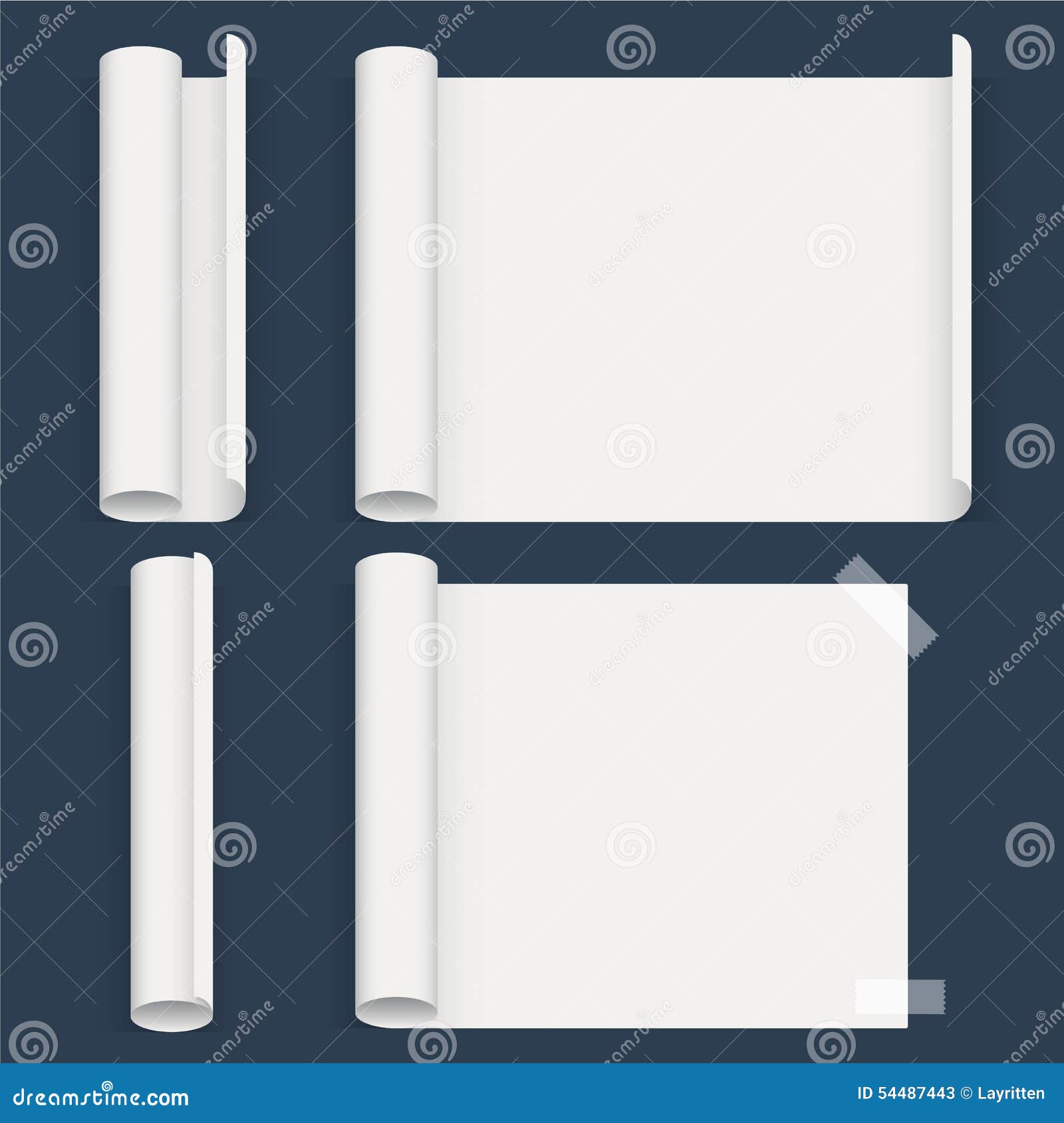 Set of Sheets a Different Form. Whatman Paper Stock Vector ...