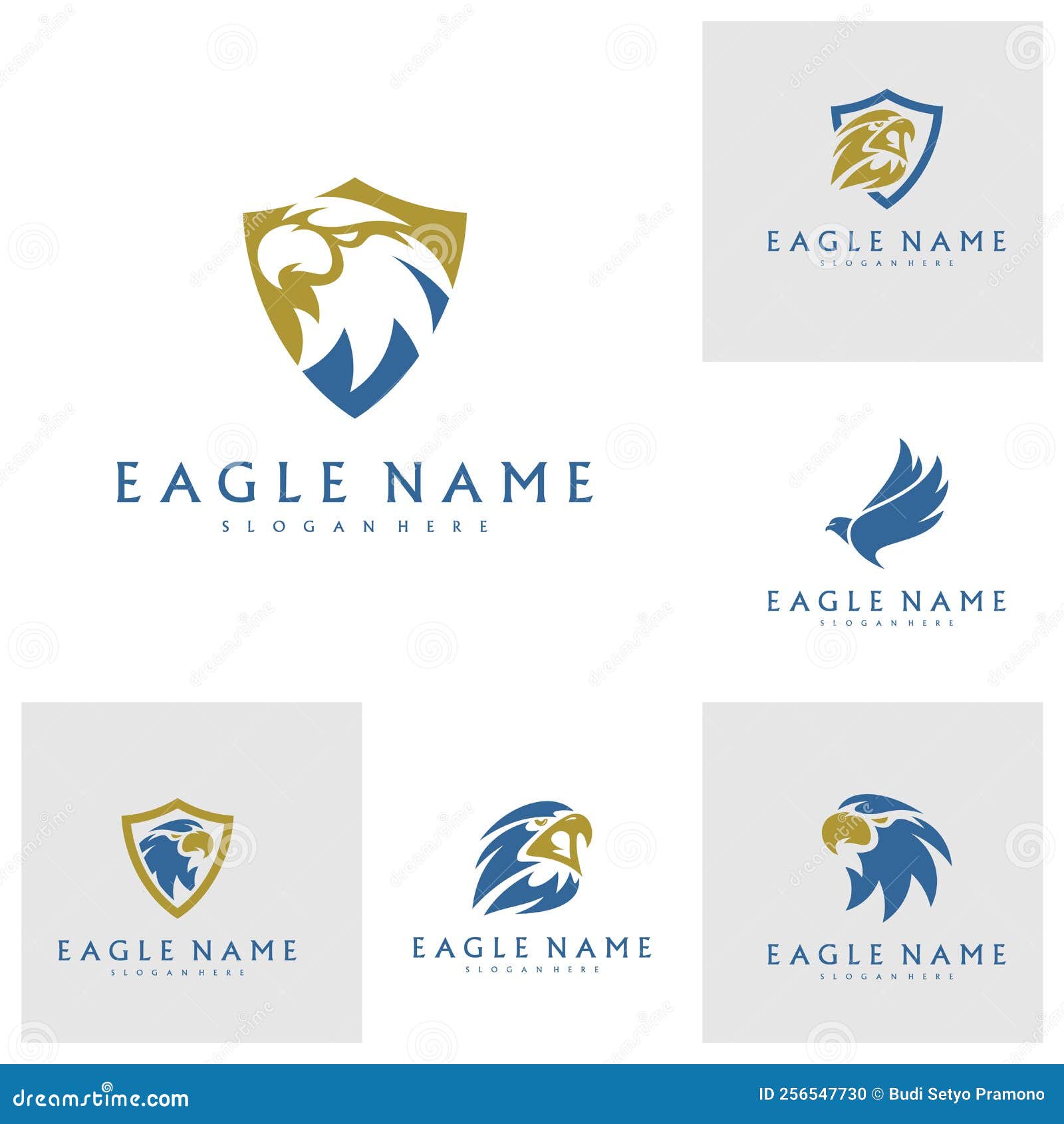 Set of Shield Eagle Logo Design Vector Template. Simple Icon Symbol ...