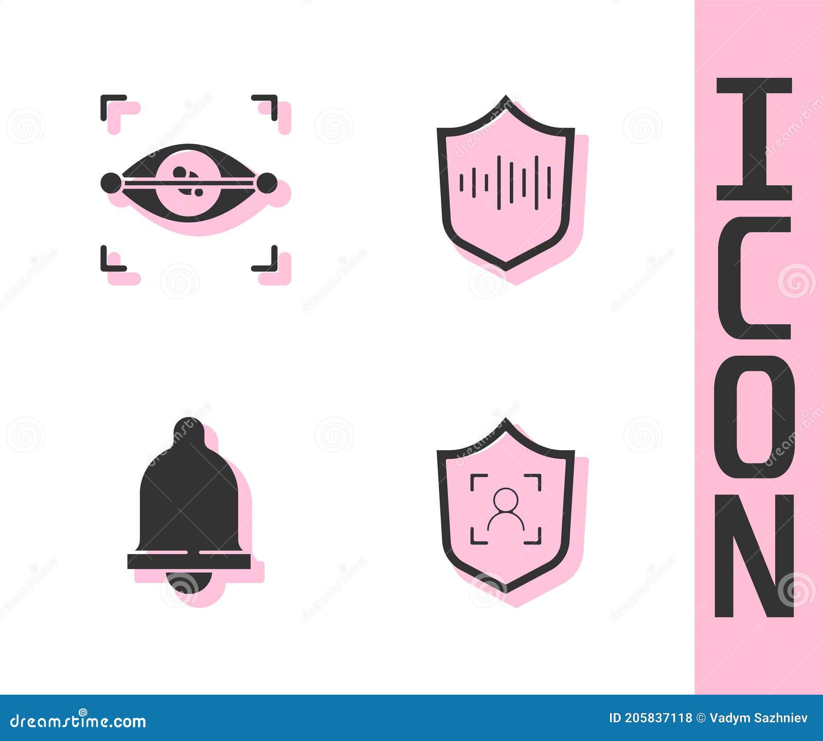 Set Shield Face Recognition, Eye Scan, Motion Sensor and Voice Icon ...