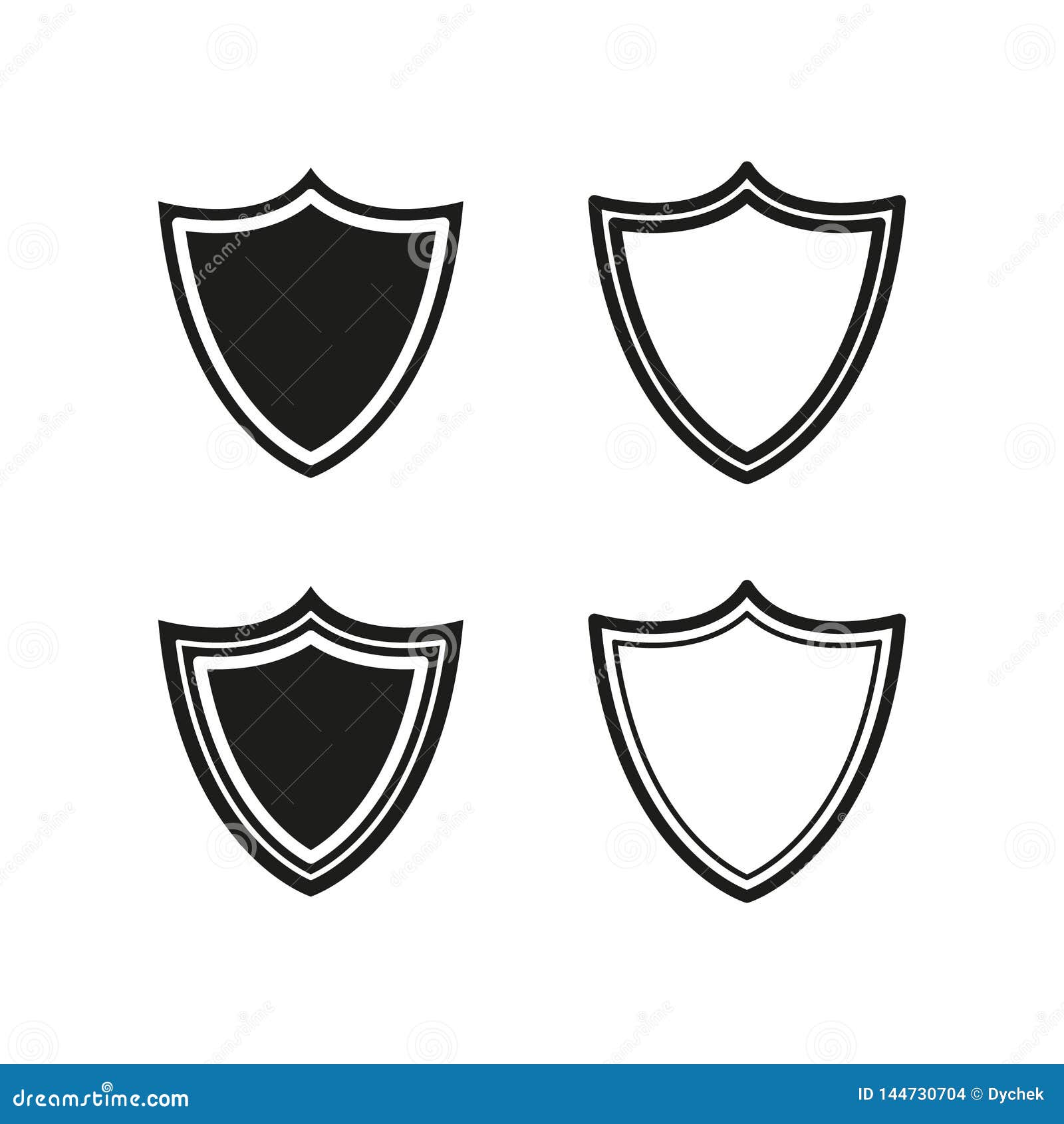 Set of Shield Icons. Simple Vector Illustration Stock Vector ...