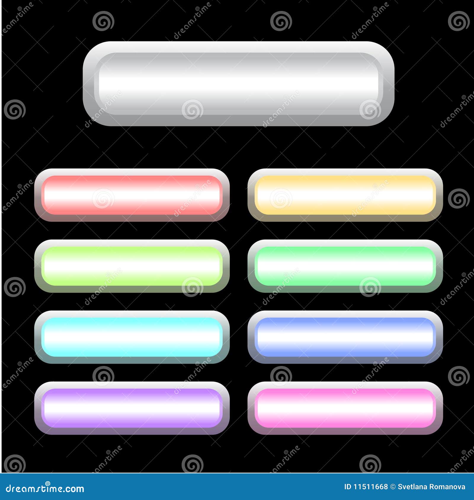 Set of shine buttons stock vector. Illustration of cartoon - 11511668