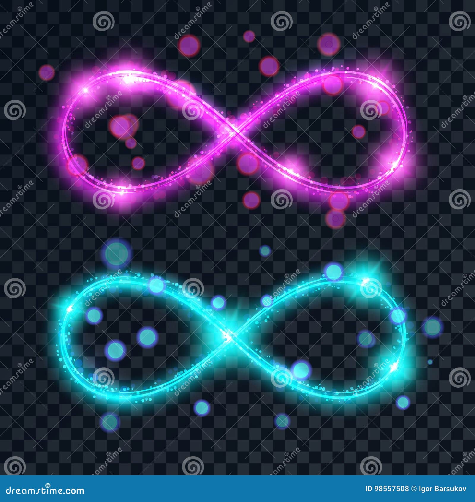 Shining Infinity Symbol Light Effect Design Elegant Sign, Vector ...