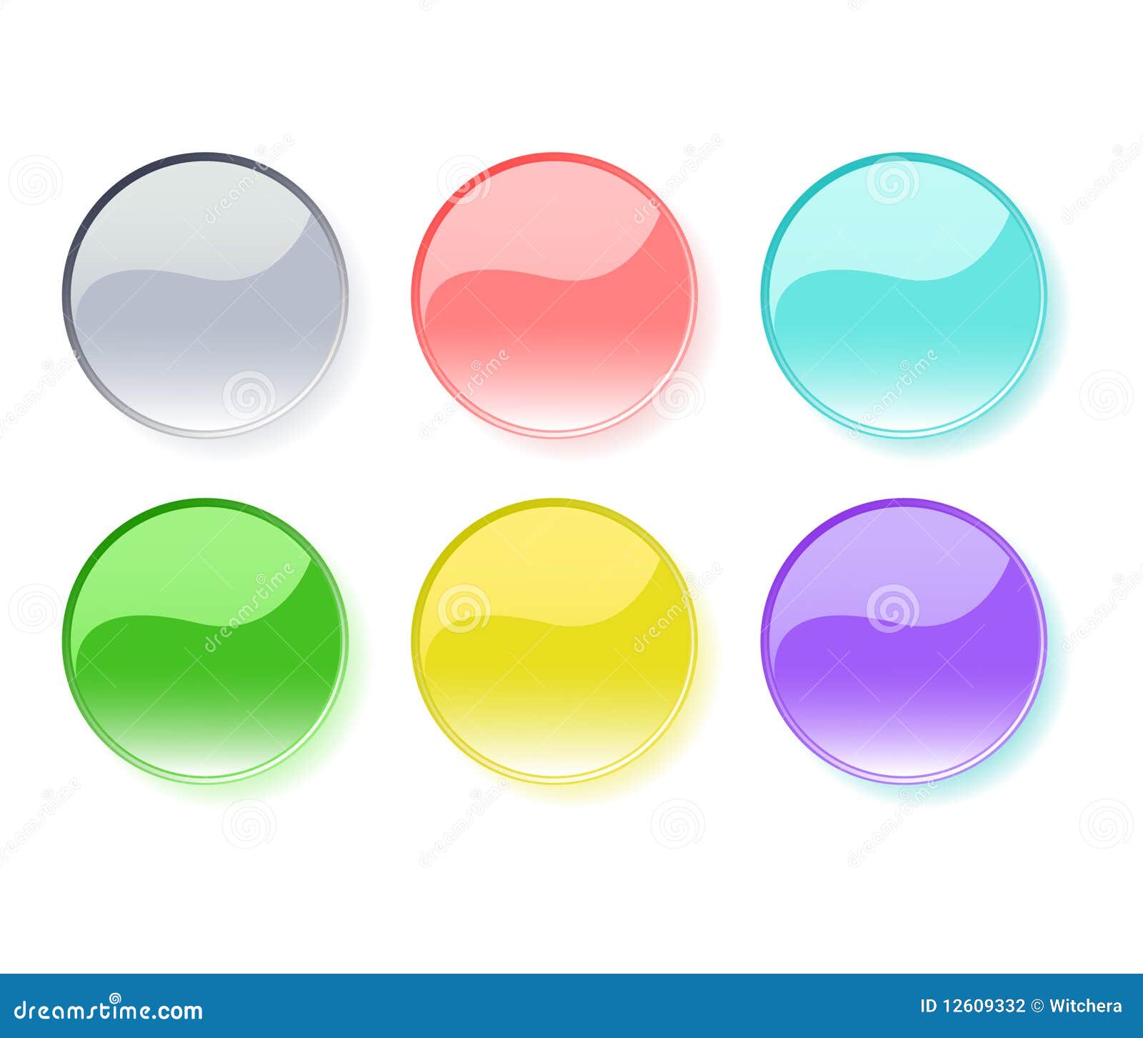 Set of shiny buttons stock illustration. Illustration of icon - 12609332