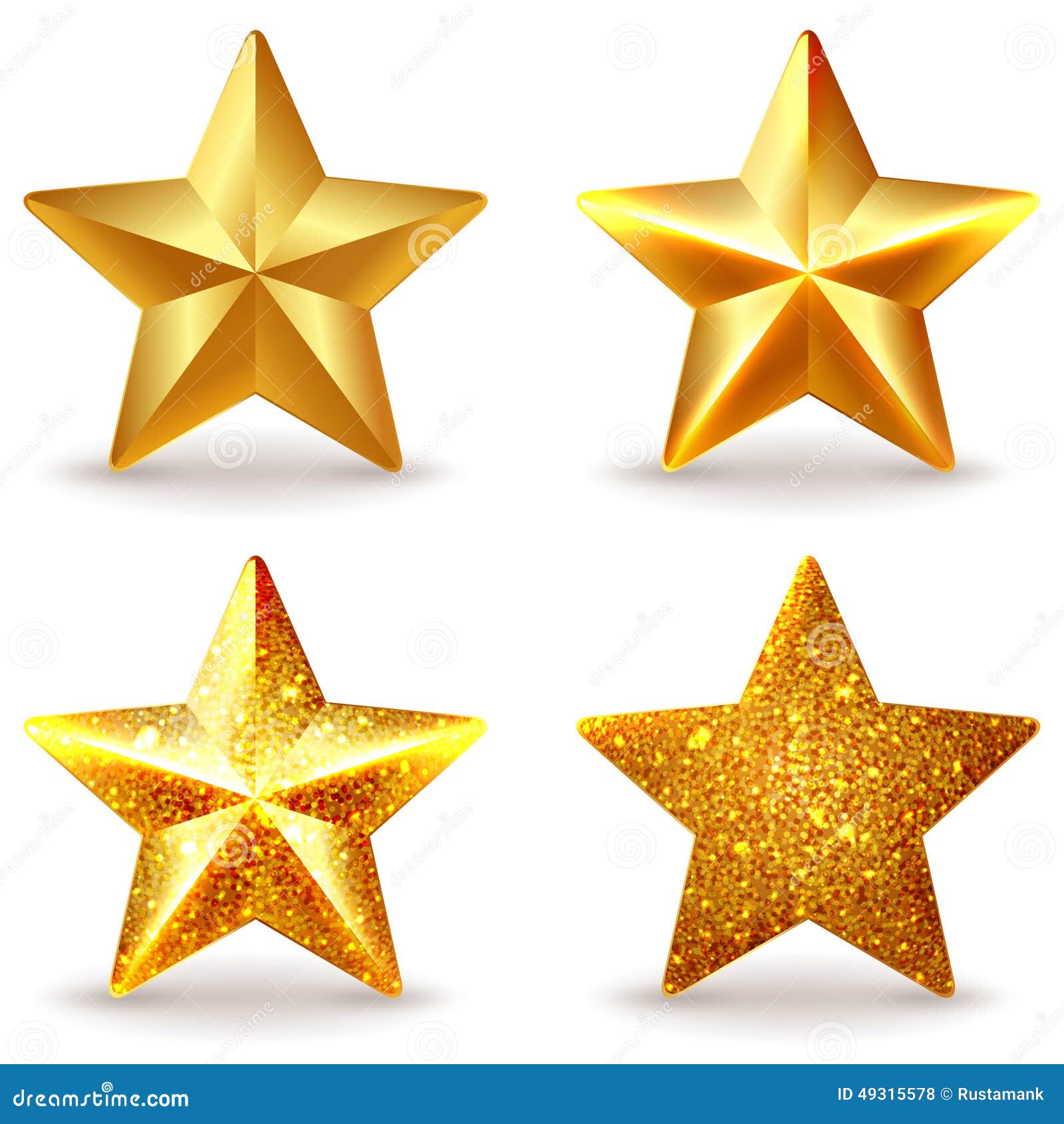 Set of shiny golden stars stock vector. Illustration of trinket - 49315578