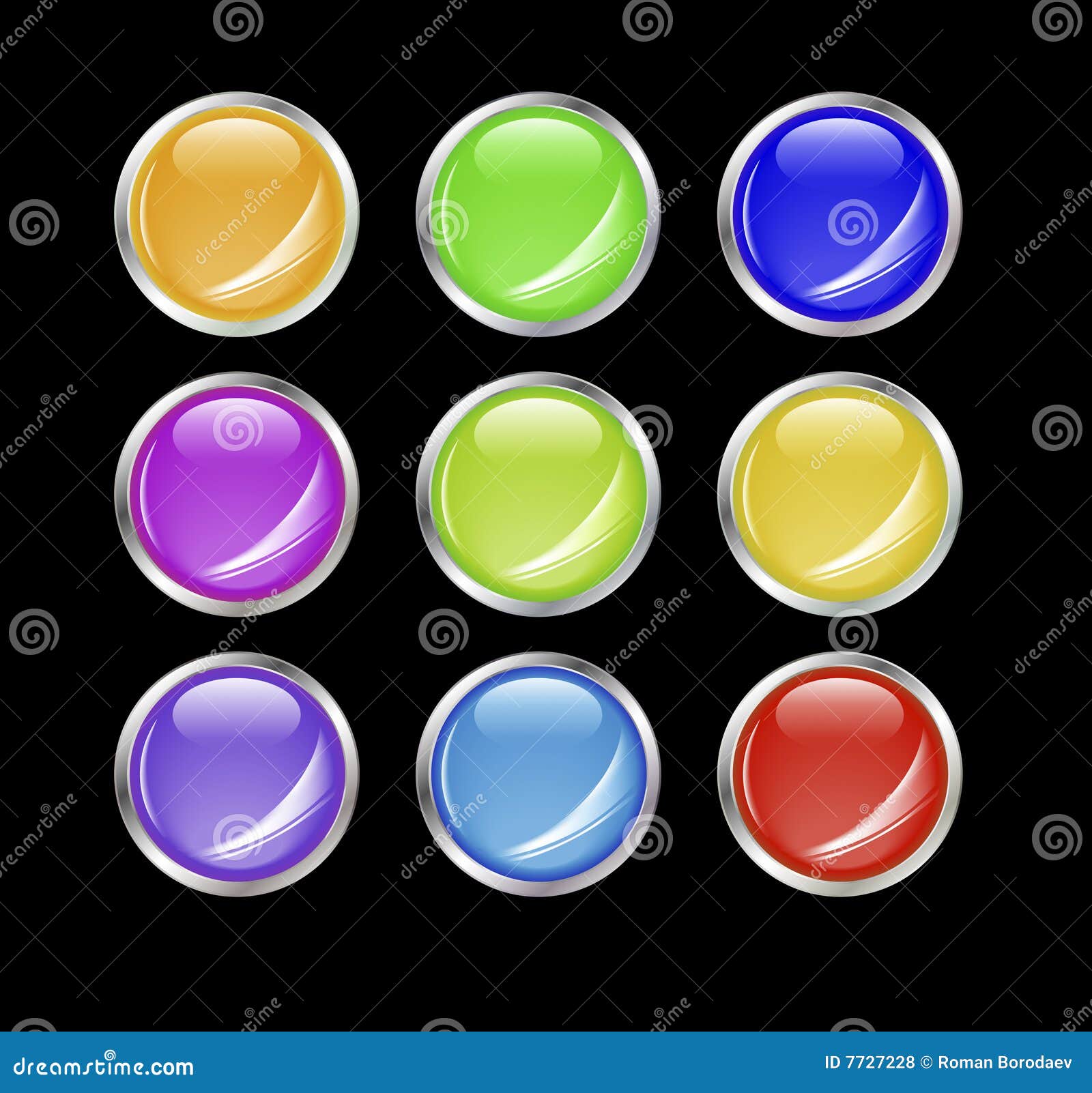 3D Vector Buttons Neumorphic Design. Geometric Shapes: Circle, Square ...