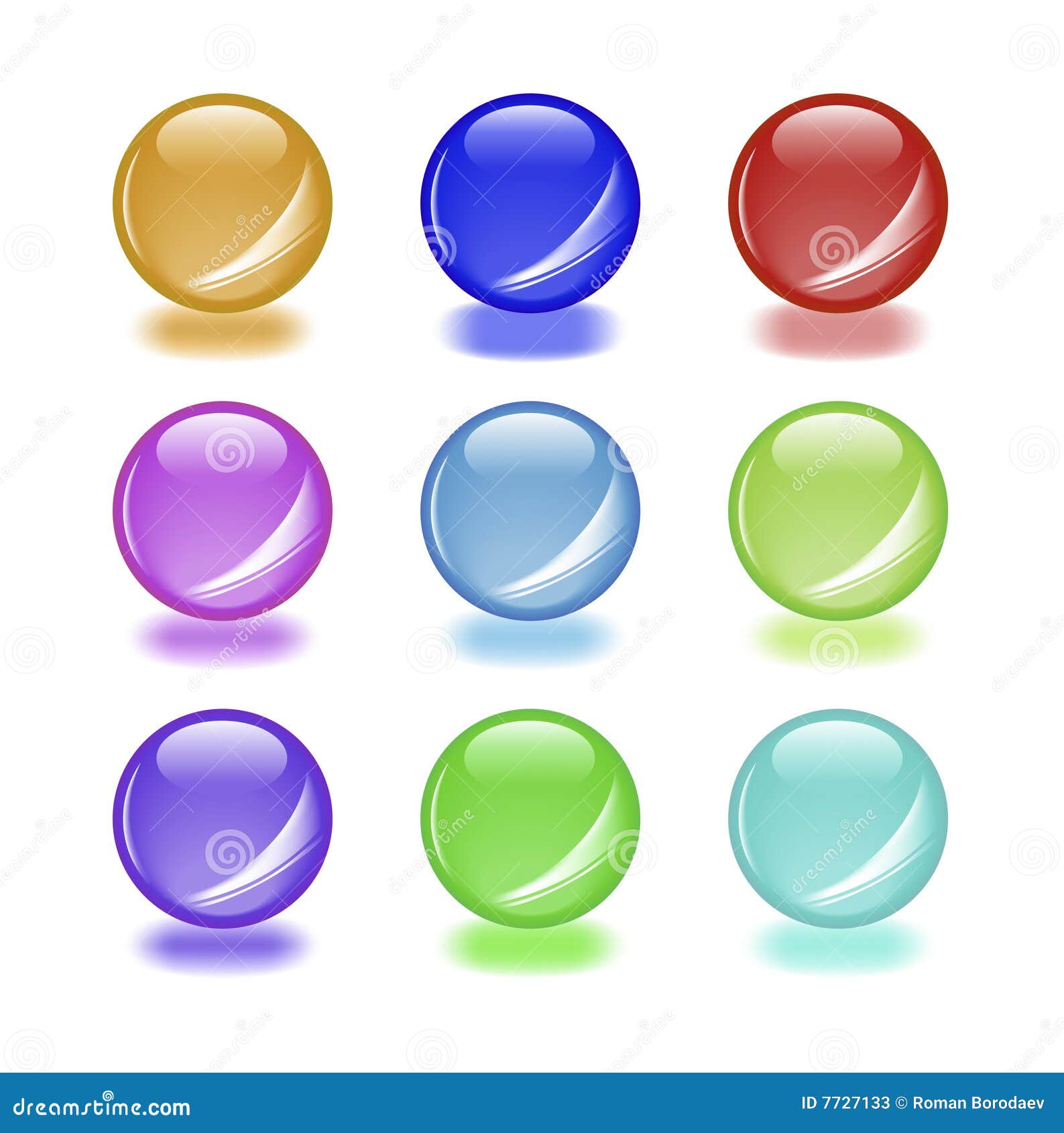 Set of shiny vector orbs. stock vector. Illustration of glossy - 7727133