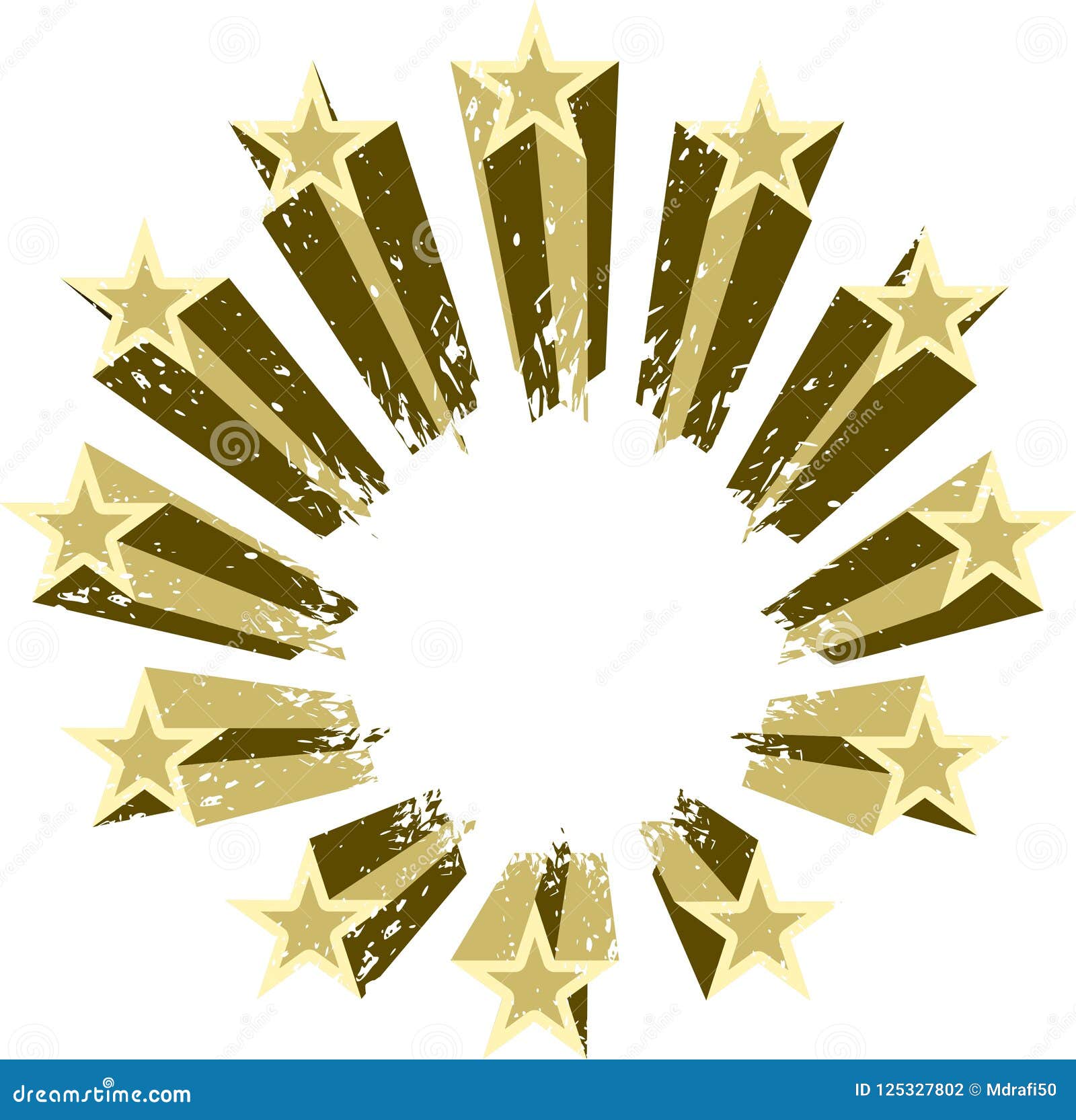 Shooting stars vector 3D stock vector. Illustration of vector - 125327802