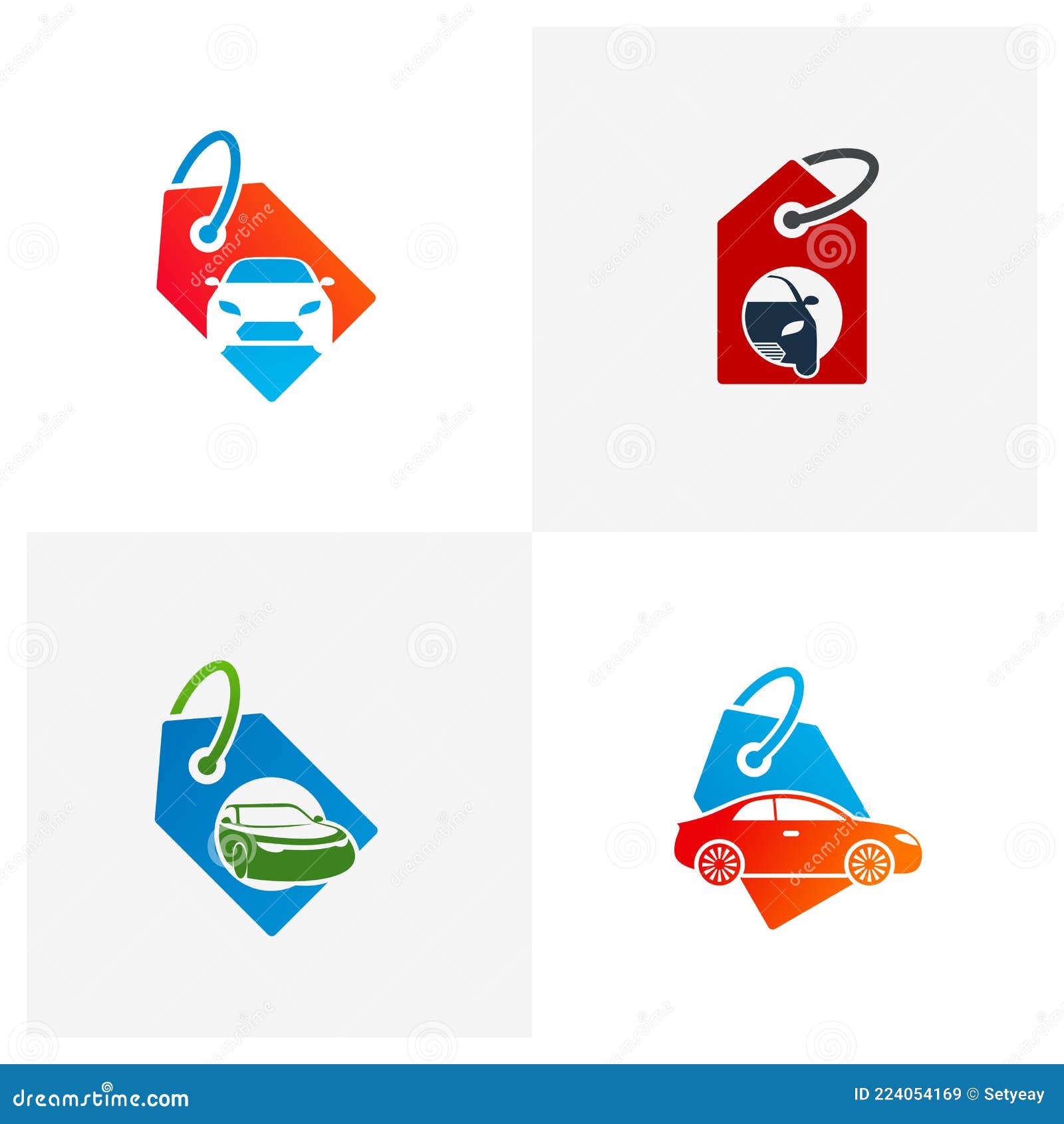 Set of Shop Car Logo Vector Template, Creative Car Logo Design Concepts ...