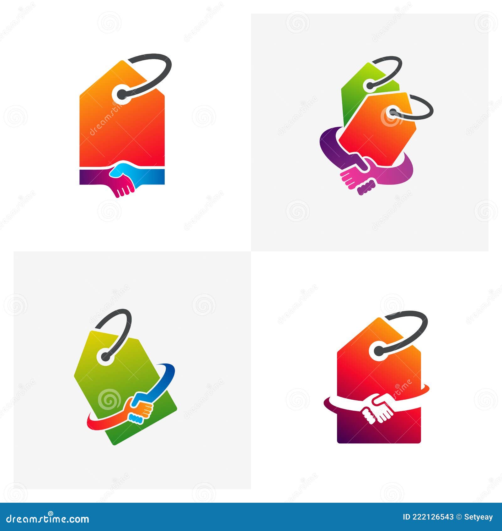 Set of Shop Deal Logo Vector Template, Creative Deal Logo Design ...