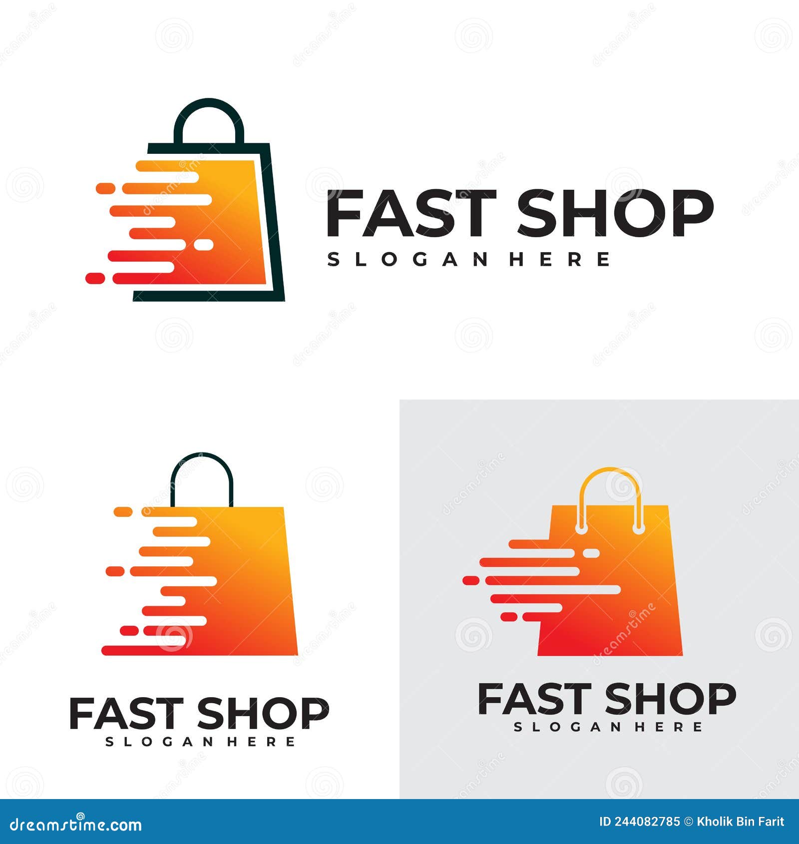 Set of Shop Logo Vector Design Template Stock Vector - Illustration of ...