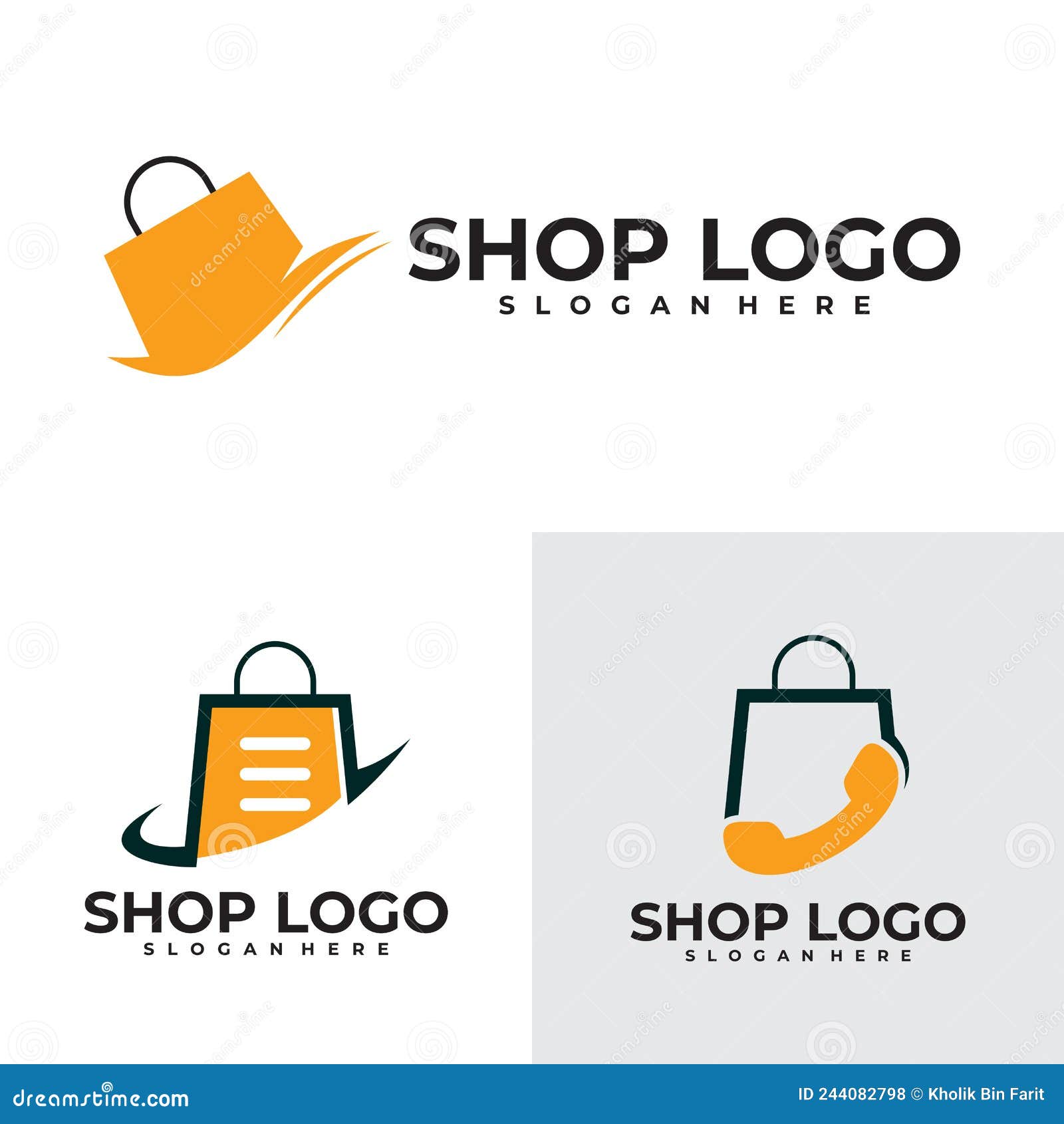 Set of Shop Logo Vector Design Template Stock Vector - Illustration of ...