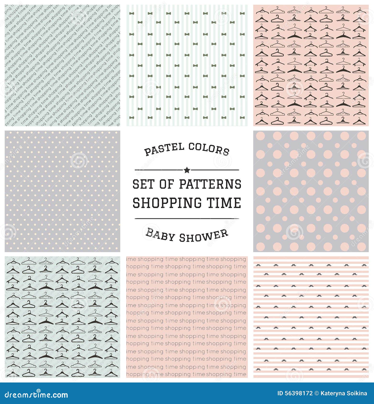 Set Shopping Time Patterns Stock Illustrations – 15 Set Shopping Time ...