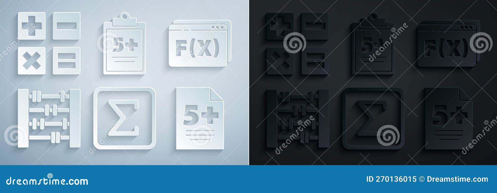 Set Sigma Symbol Function Mathematical Abacus Test Or Exam Sheet