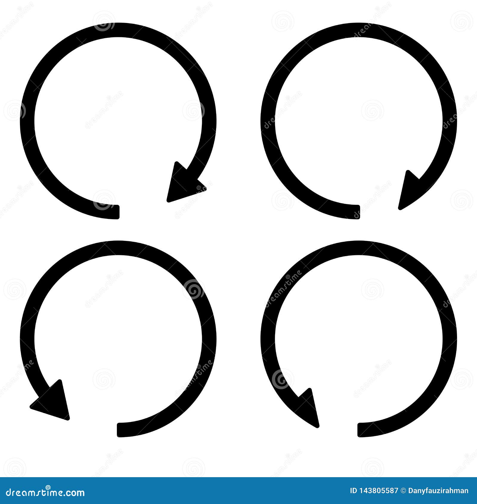 Set Sign Reload Refresh Icon, Spinning Arrows in a Circle, Vector ... Set Sign Reload Refresh Icon, Spinning Arrows in a Circle, Vector ...