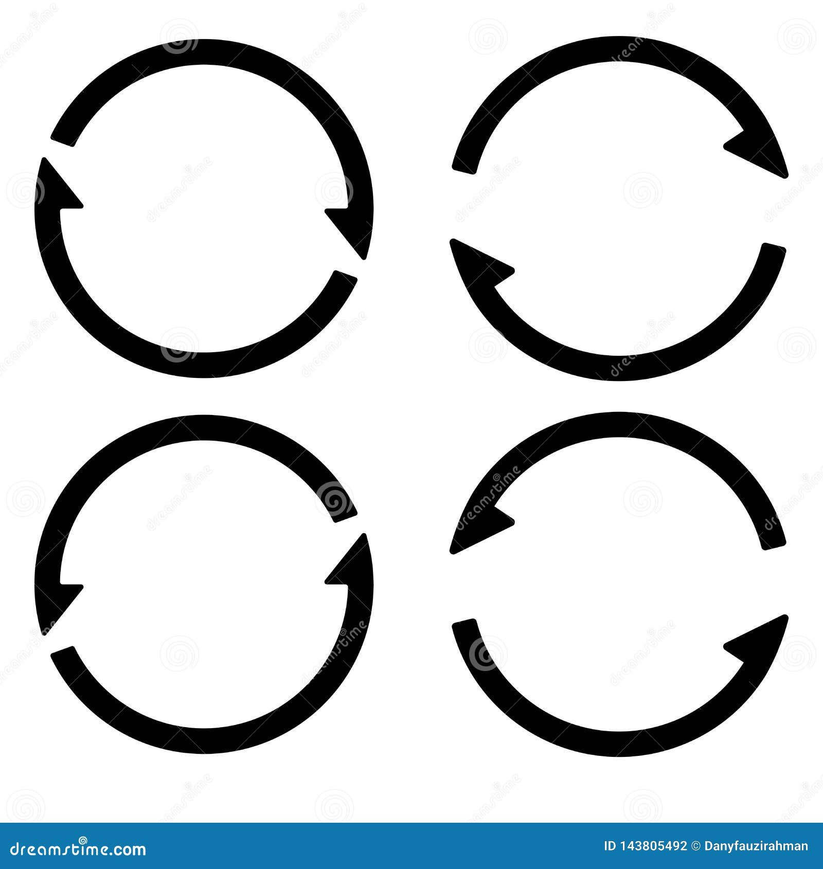 Set Sign Reload Refresh Icon, Spinning Arrows in a Circle, Vector ... Set Sign Reload Refresh Icon, Spinning Arrows in a Circle, Vector ...