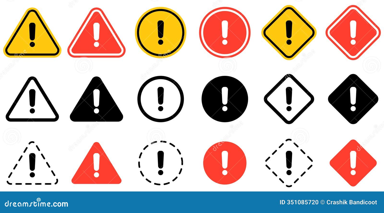 Set of Signs with Exclamation Point. Stock Illustration - Illustration ...