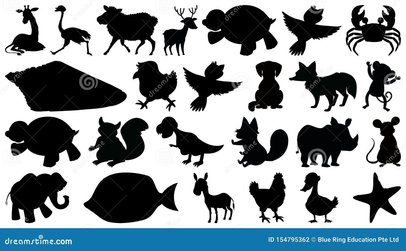 Set Of Sihouette Isolated Objects Theme - Children Royalty-Free ...