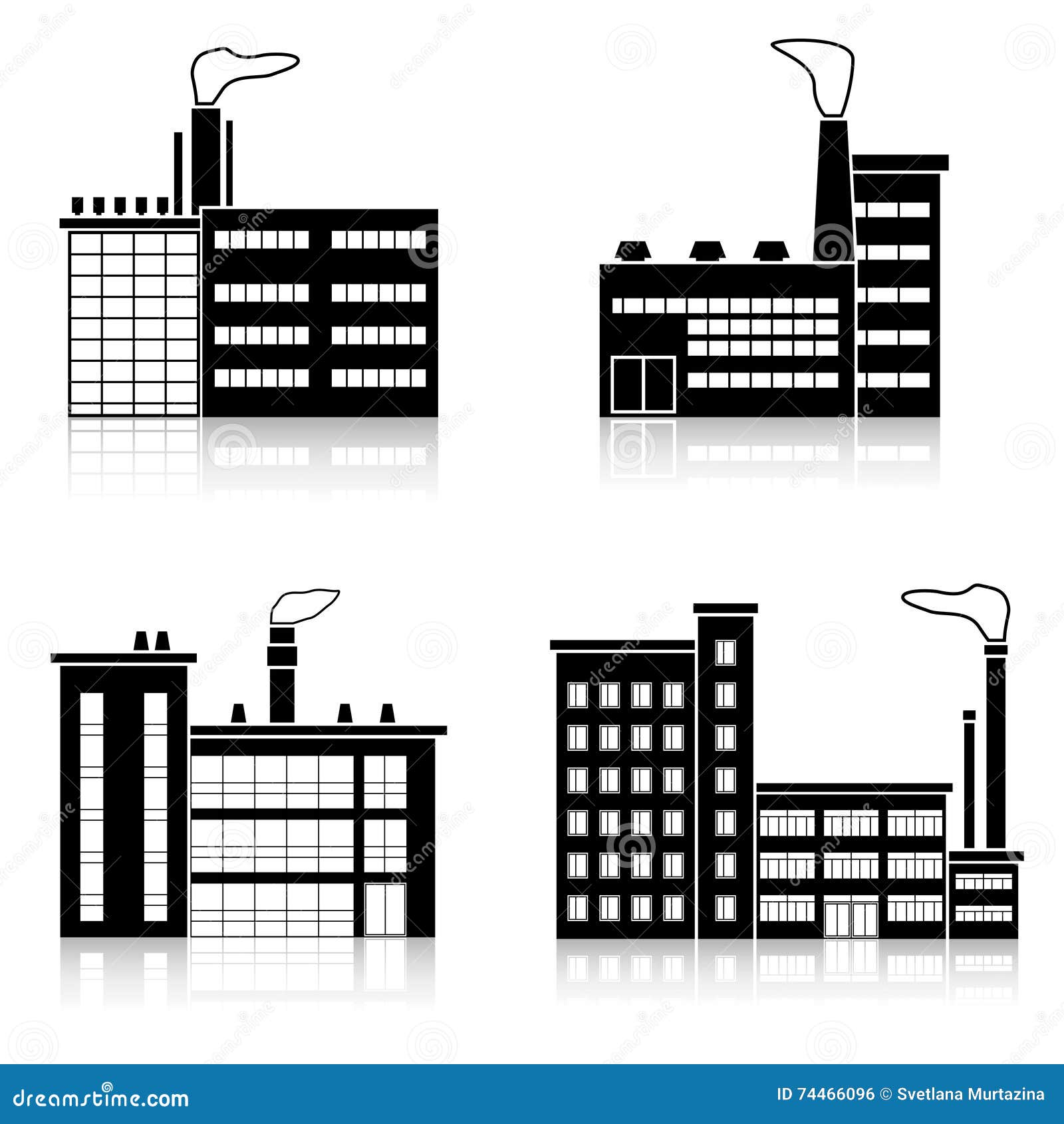 Silhouette Factory Building Stock Illustrations – 13,516 Silhouette ...