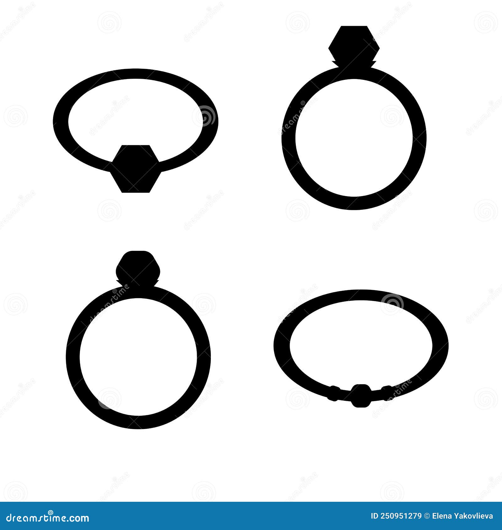 Silhouette Of A Ring Vector Illustration | CartoonDealer.com #122450600