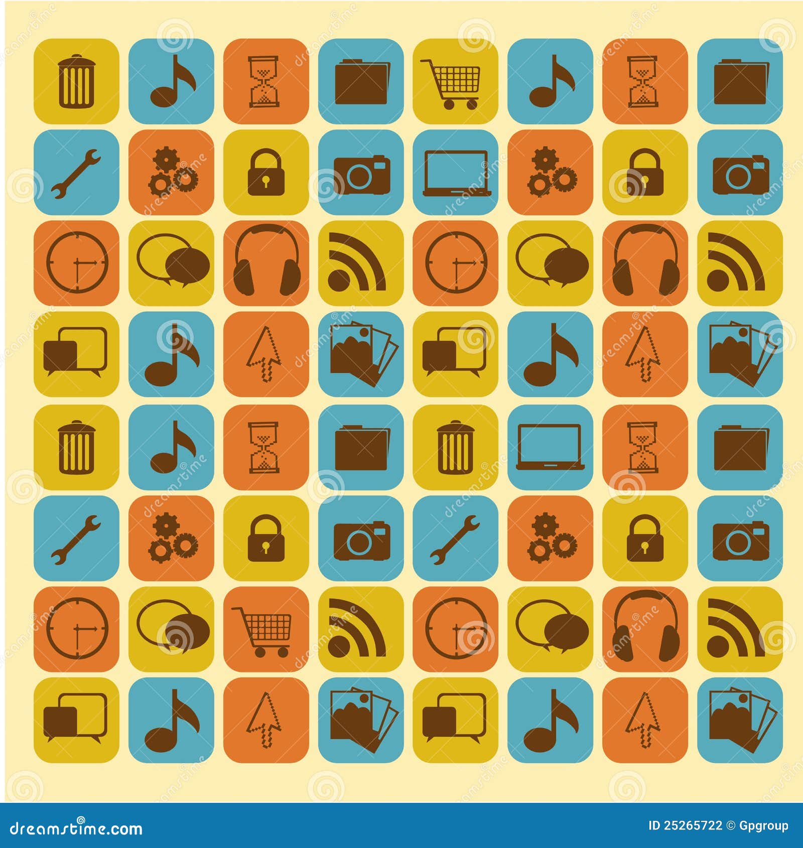 Set of Silhouettes of Icons Stock Vector - Illustration of home, delete ...