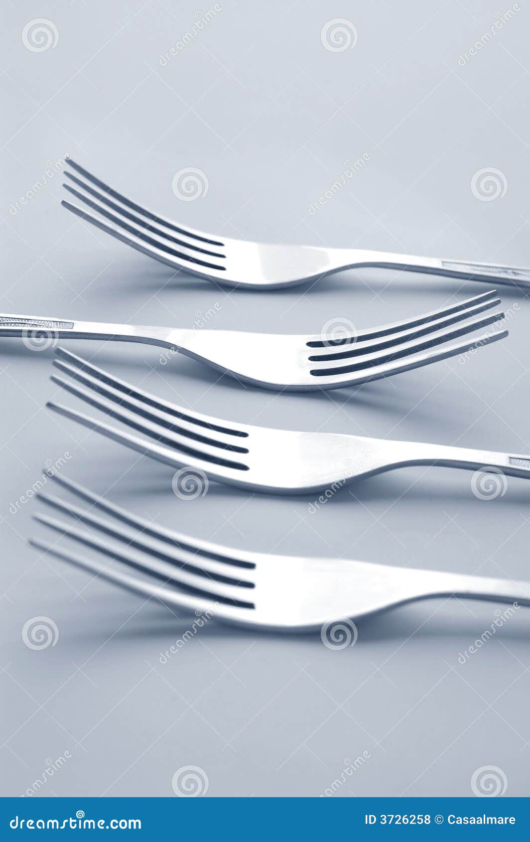 Set of silver forks stock photo. Image of clean, sharp - 3726258