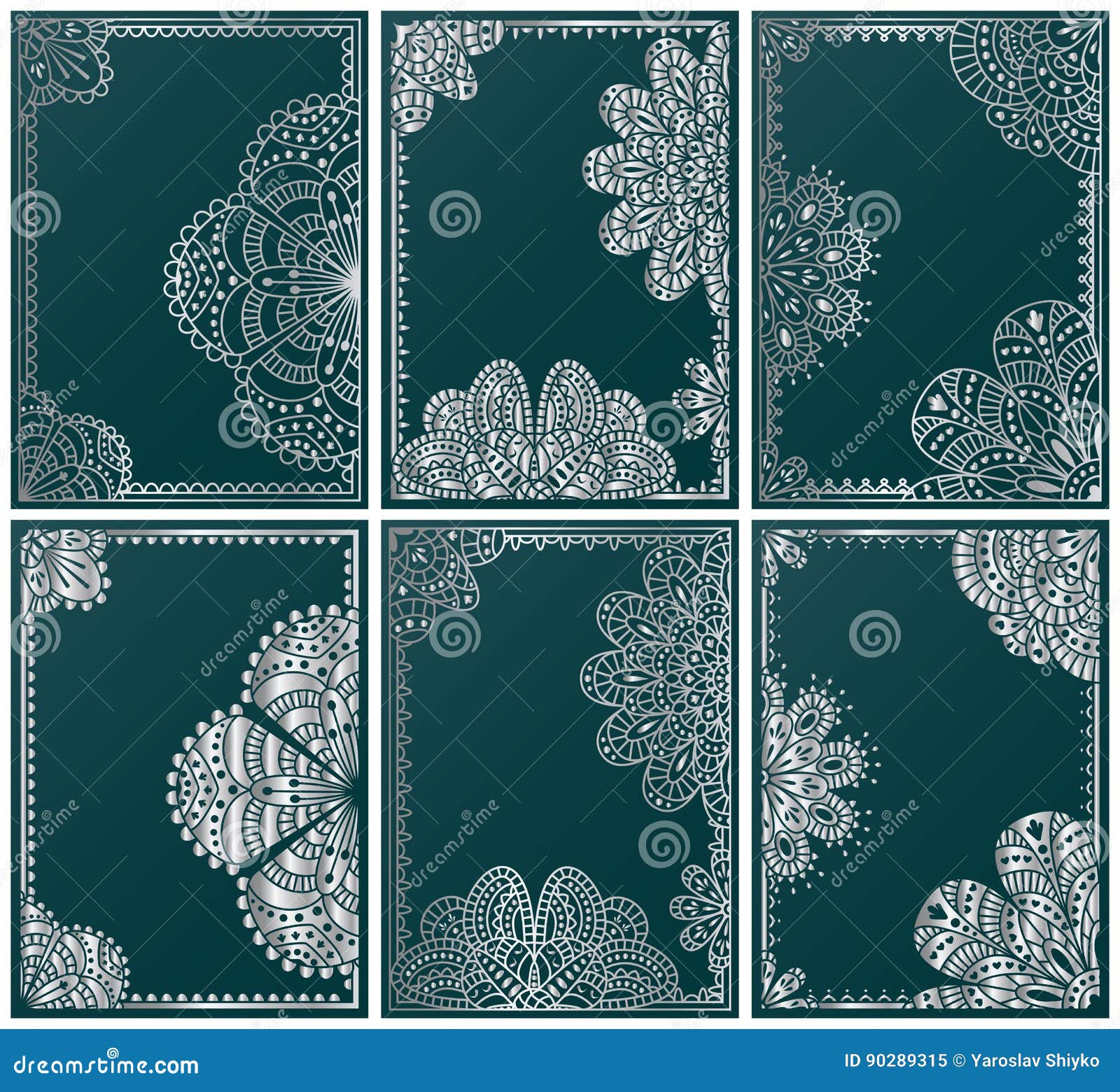 Set of Silver Packaging in Luxury Style Stock Vector - Illustration of ...