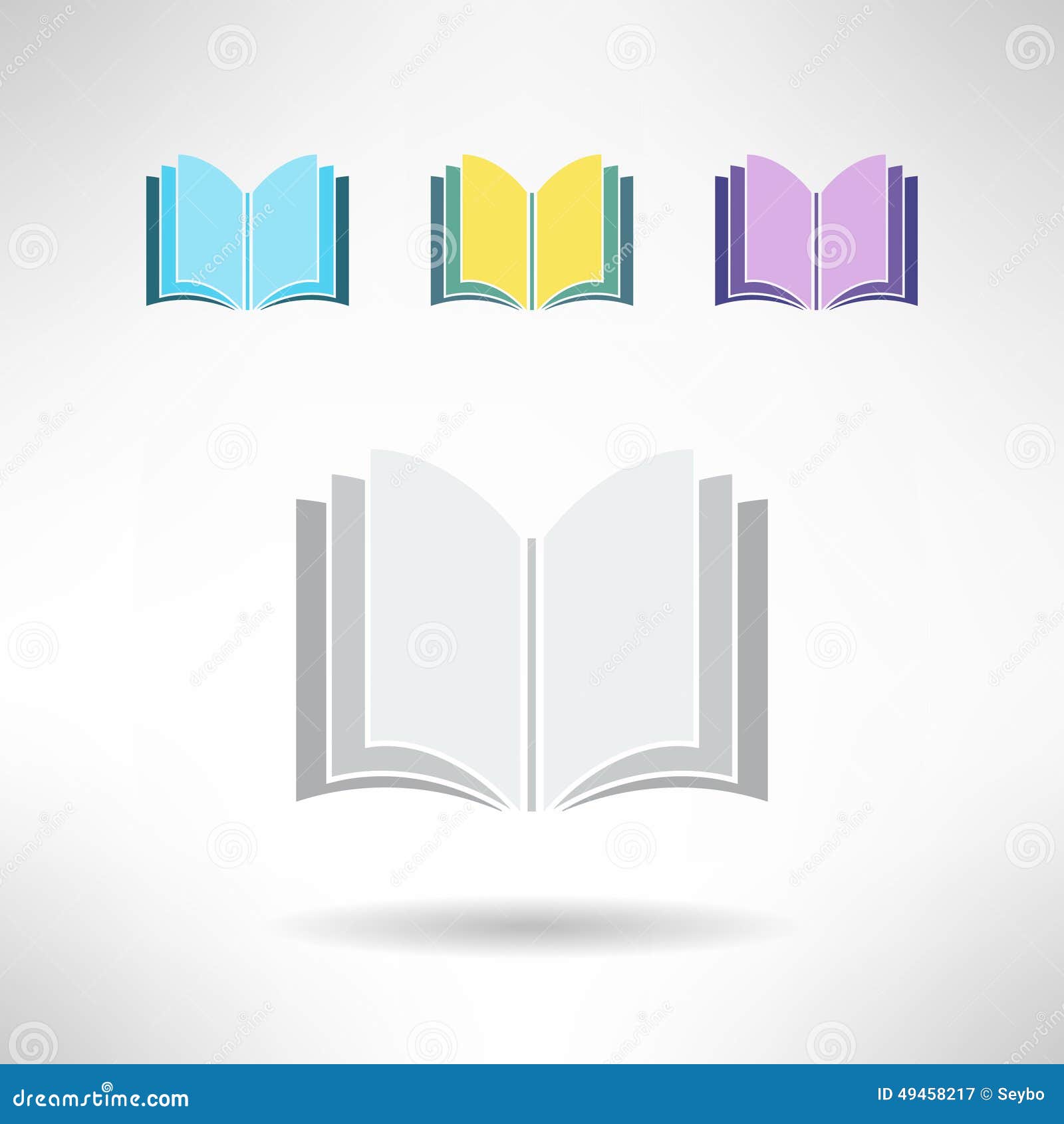 Set of Simple Book Icons. Notebook Sign Stock Vector - Illustration of ...