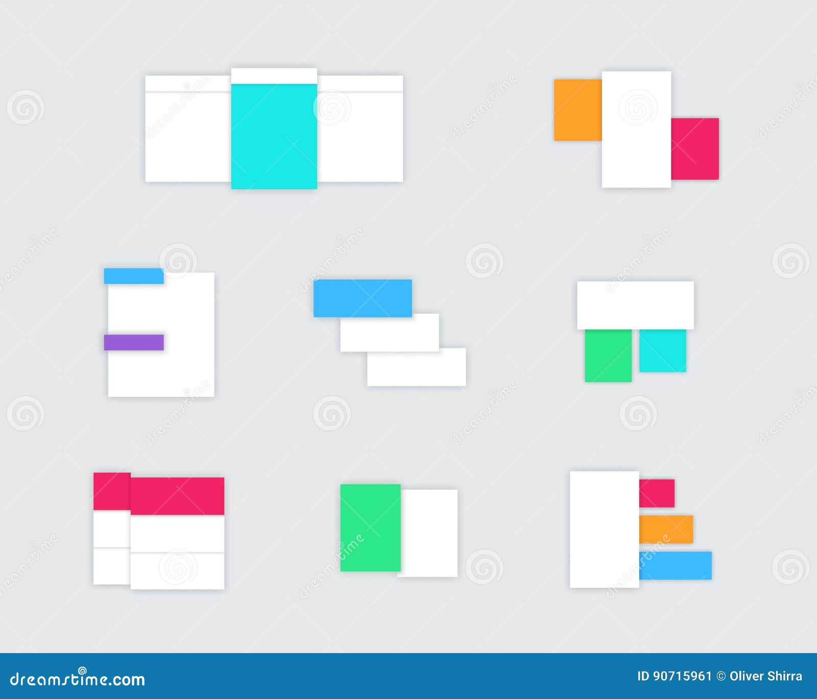Set of Simple Colourful Vector Text Boxes with Shadows B Stock Vector ...