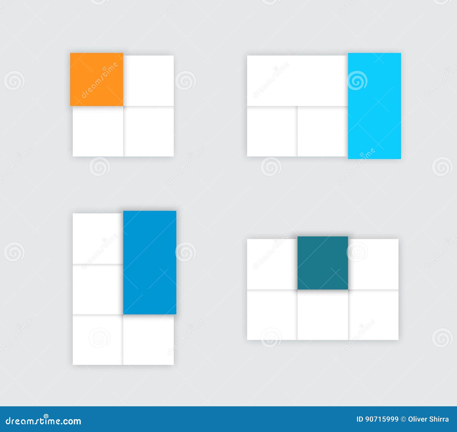 Set of Simple Colourful Vector Text Boxes with Shadows C Stock Vector ...