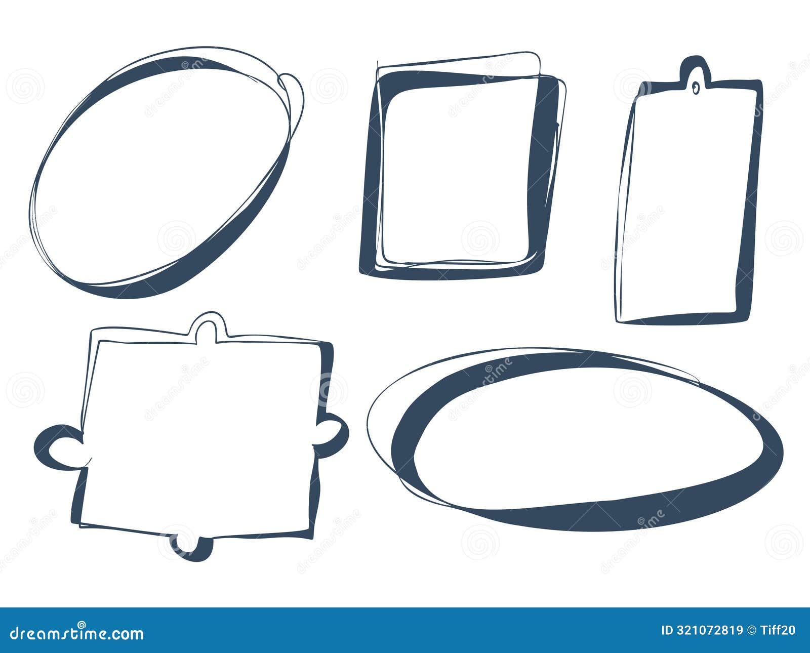 A Set of Simple Design Frames. Vector Stock Illustration - Illustration ...