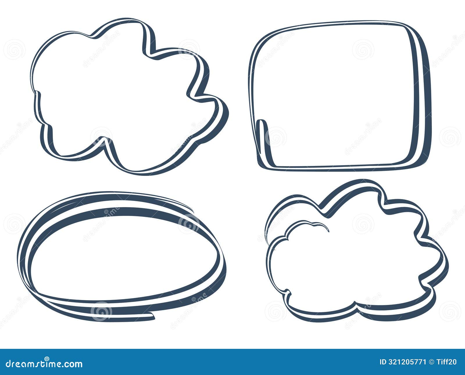 A Set of Simple Design Frames. Vector Stock Illustration - Illustration ...