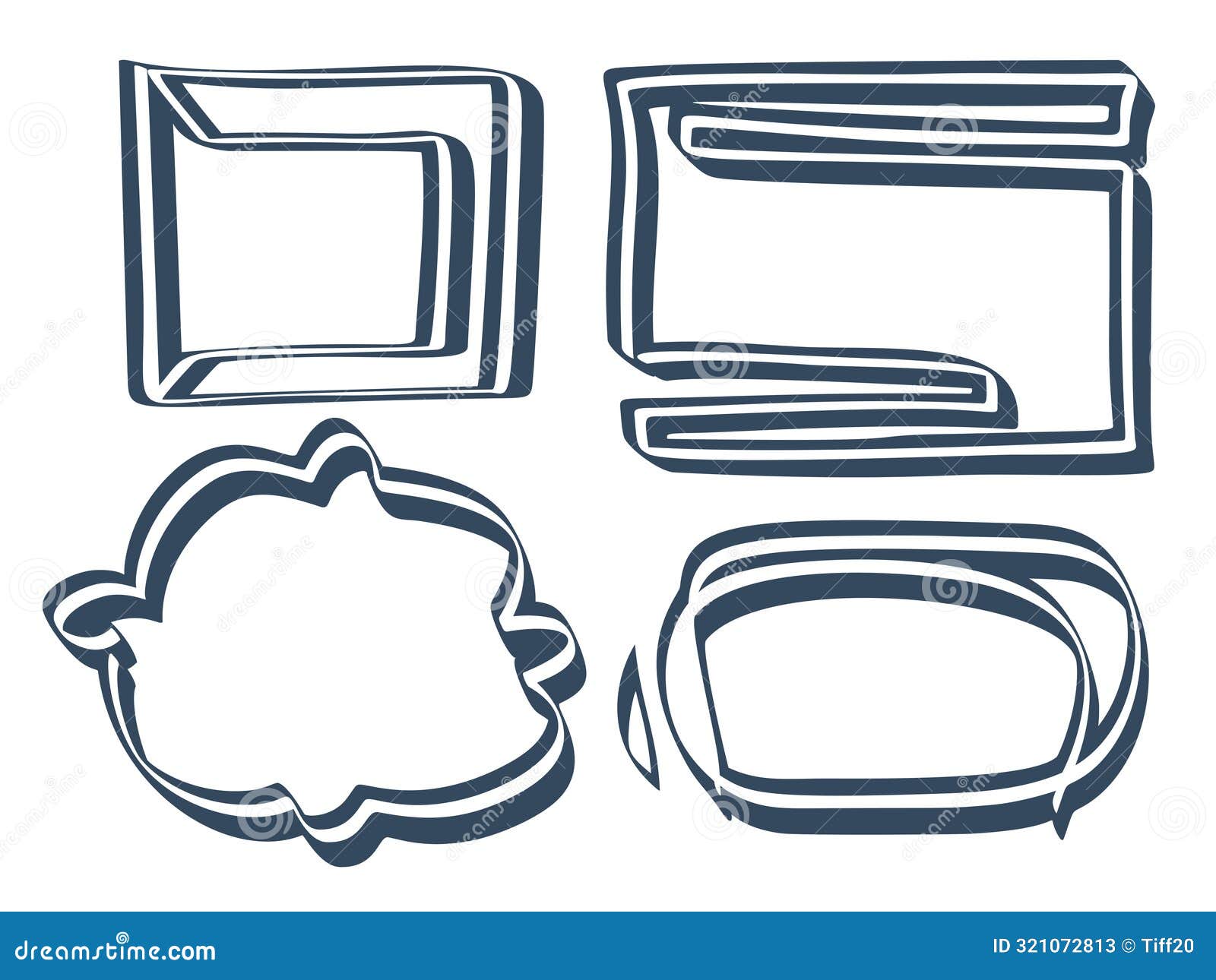 A Set of Simple Design Frames. Vector Stock Illustration - Illustration ...