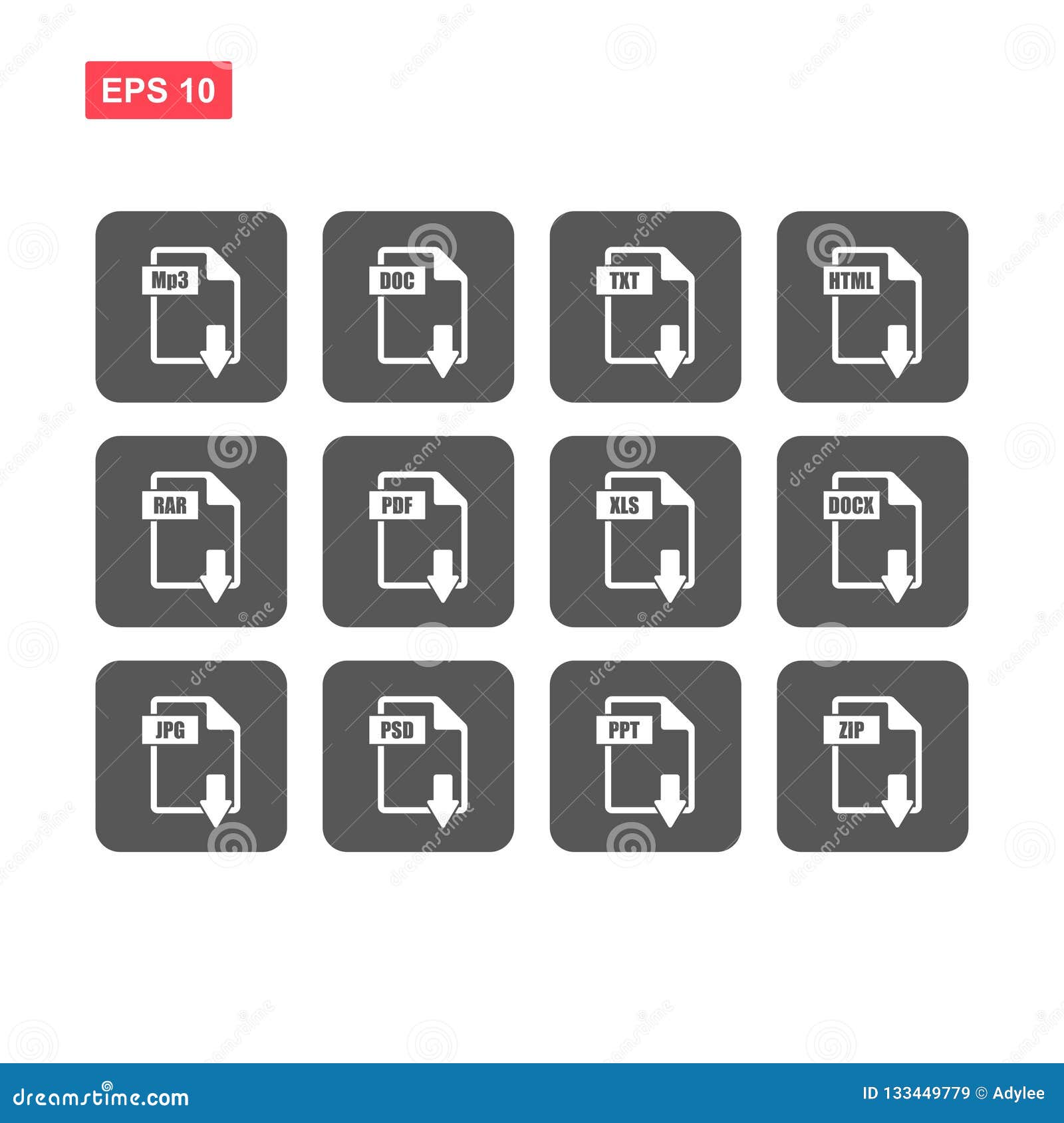 Set of Simple File Extensions Vector Isolated Stock Vector ... Set of Simple File Extensions Vector Isolated Stock Vector ...