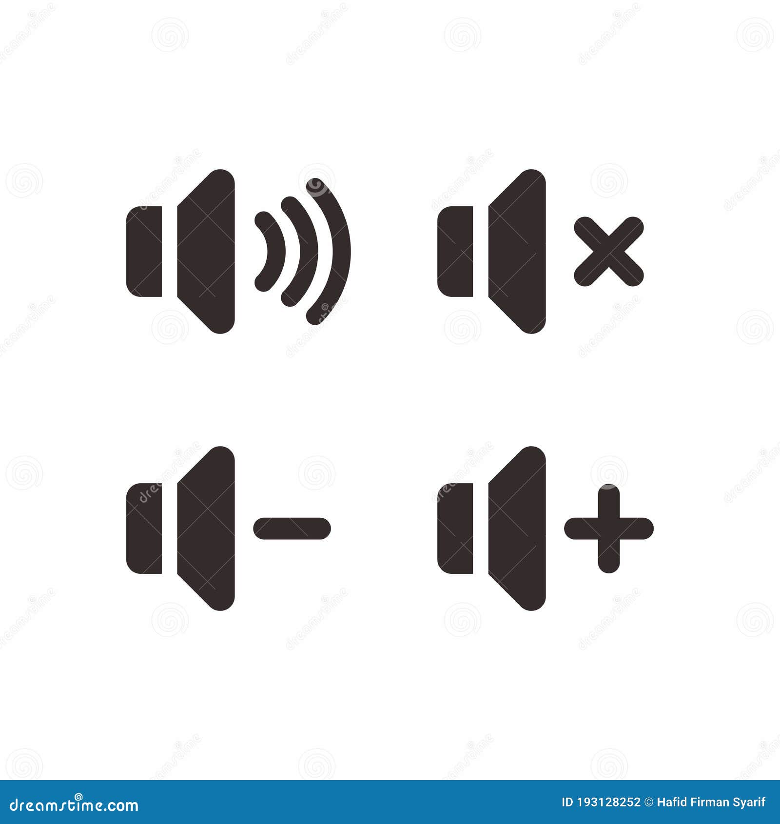 Set of Simple Flat Volume Icon Design Vector Stock Vector ...
