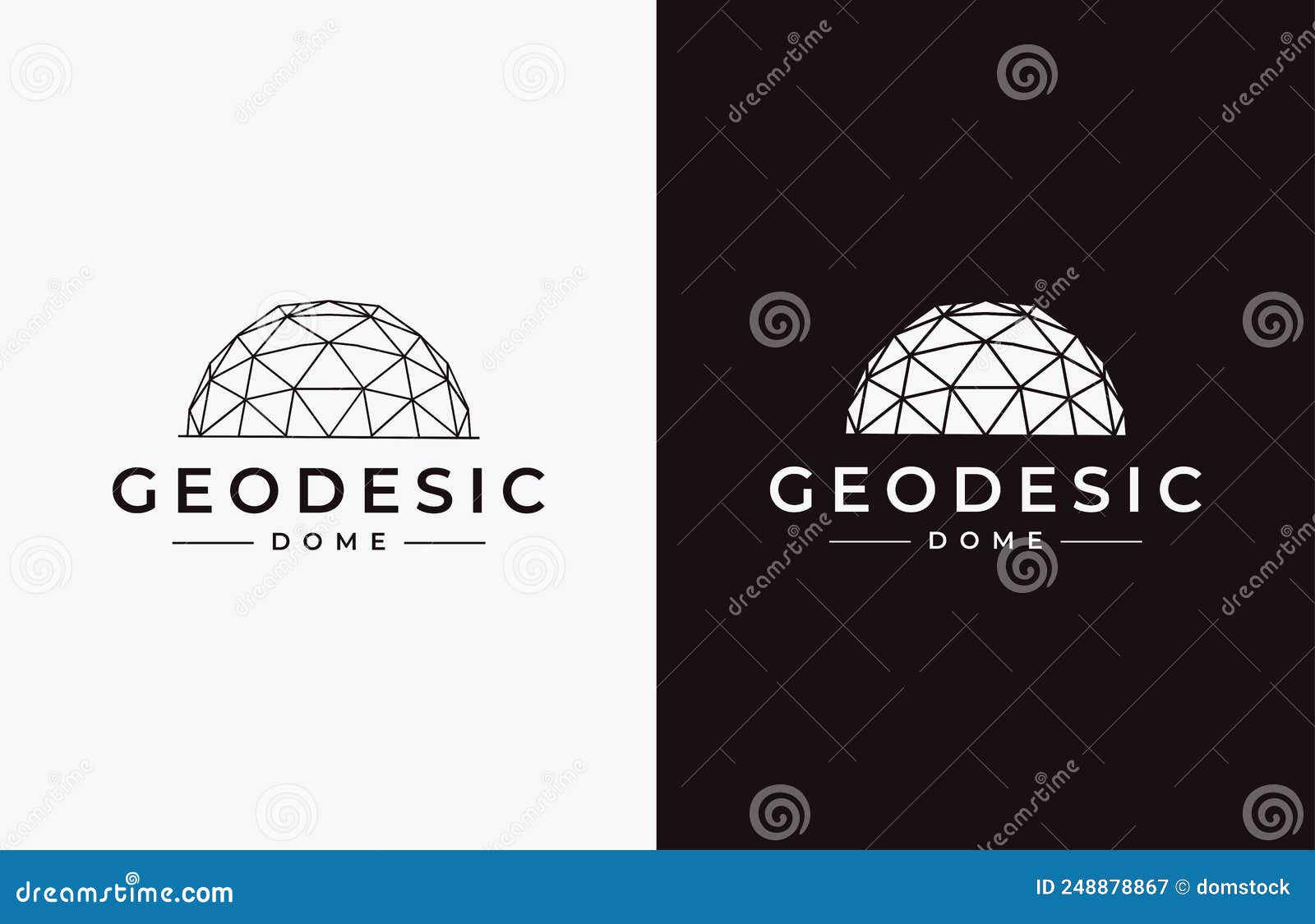 Set of Simple Geodesic Dome Logo Icon Vector Stock Vector ...