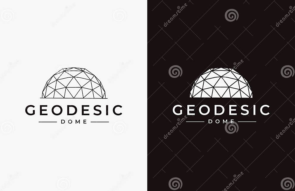 Set of Simple Geodesic Dome Logo Icon Vector Stock Vector ...