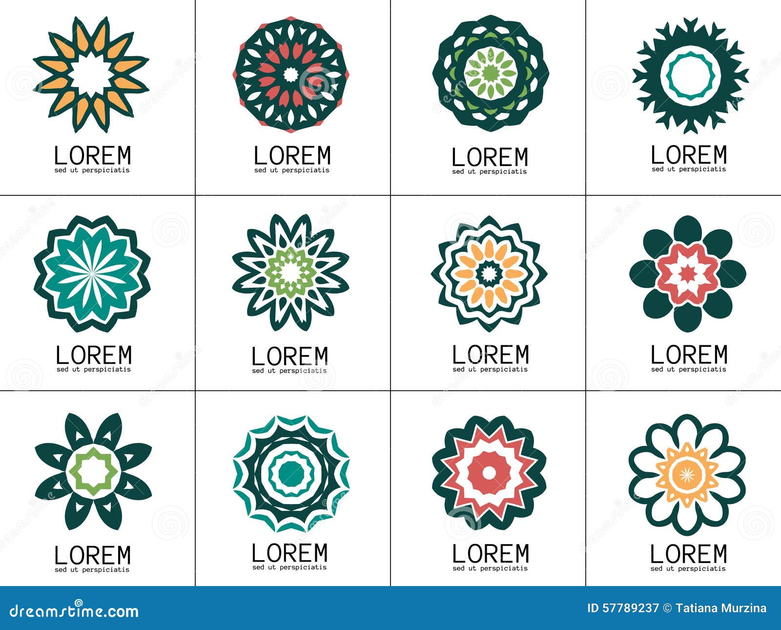 Set of Simple Geometric Logos. Stock Illustration - Illustration of ...