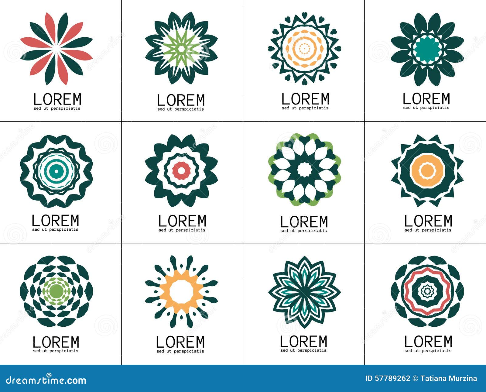 Set of Simple Geometric Logos. Stock Illustration - Illustration of ...