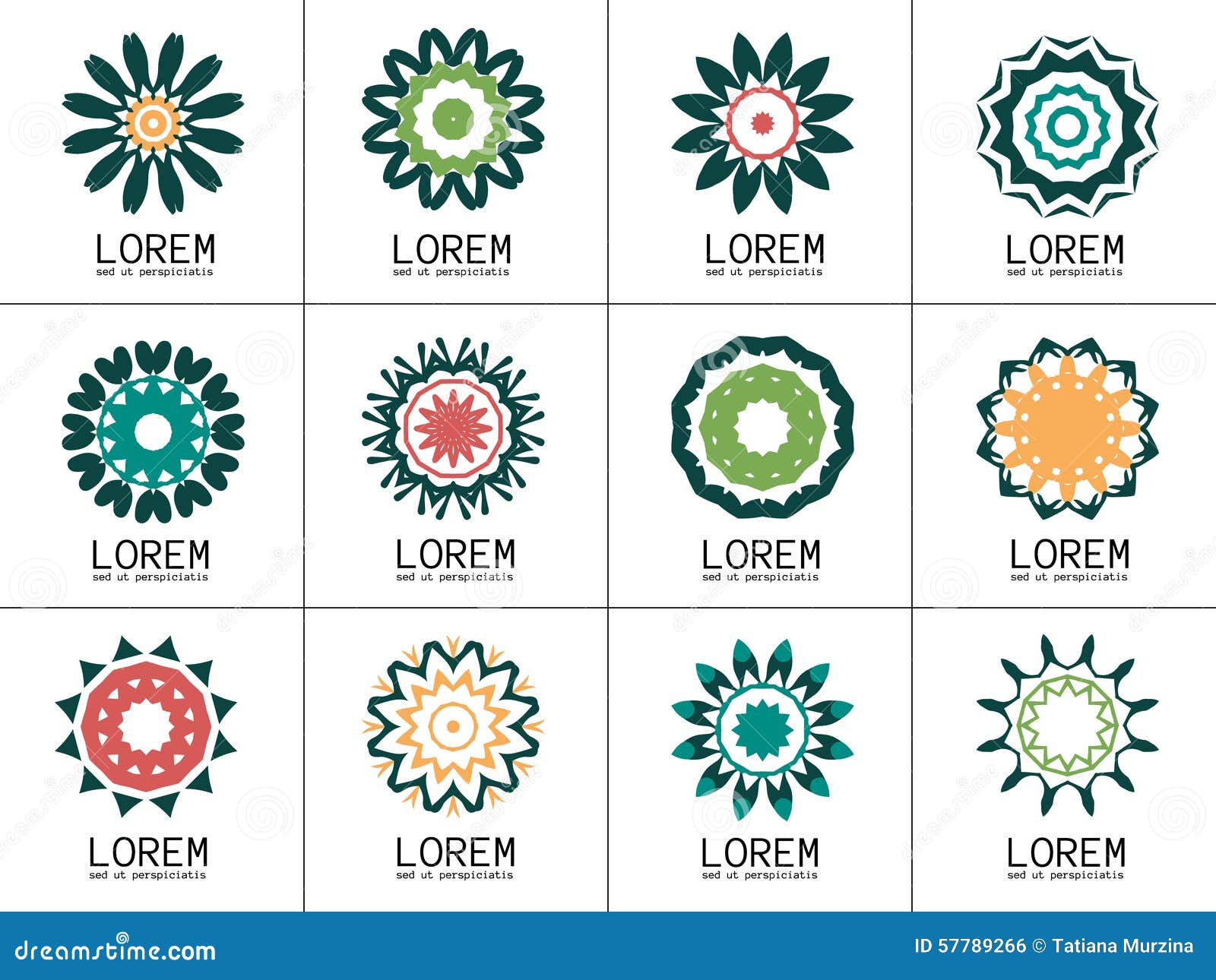 Set of Simple Geometric Logos. Stock Illustration - Illustration of ...