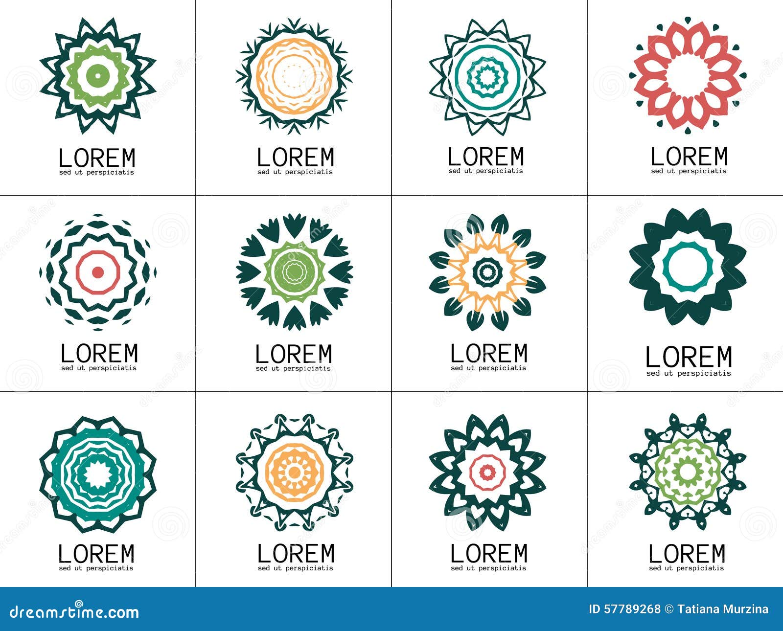 Set of Simple Geometric Logos. Stock Illustration - Illustration of ...